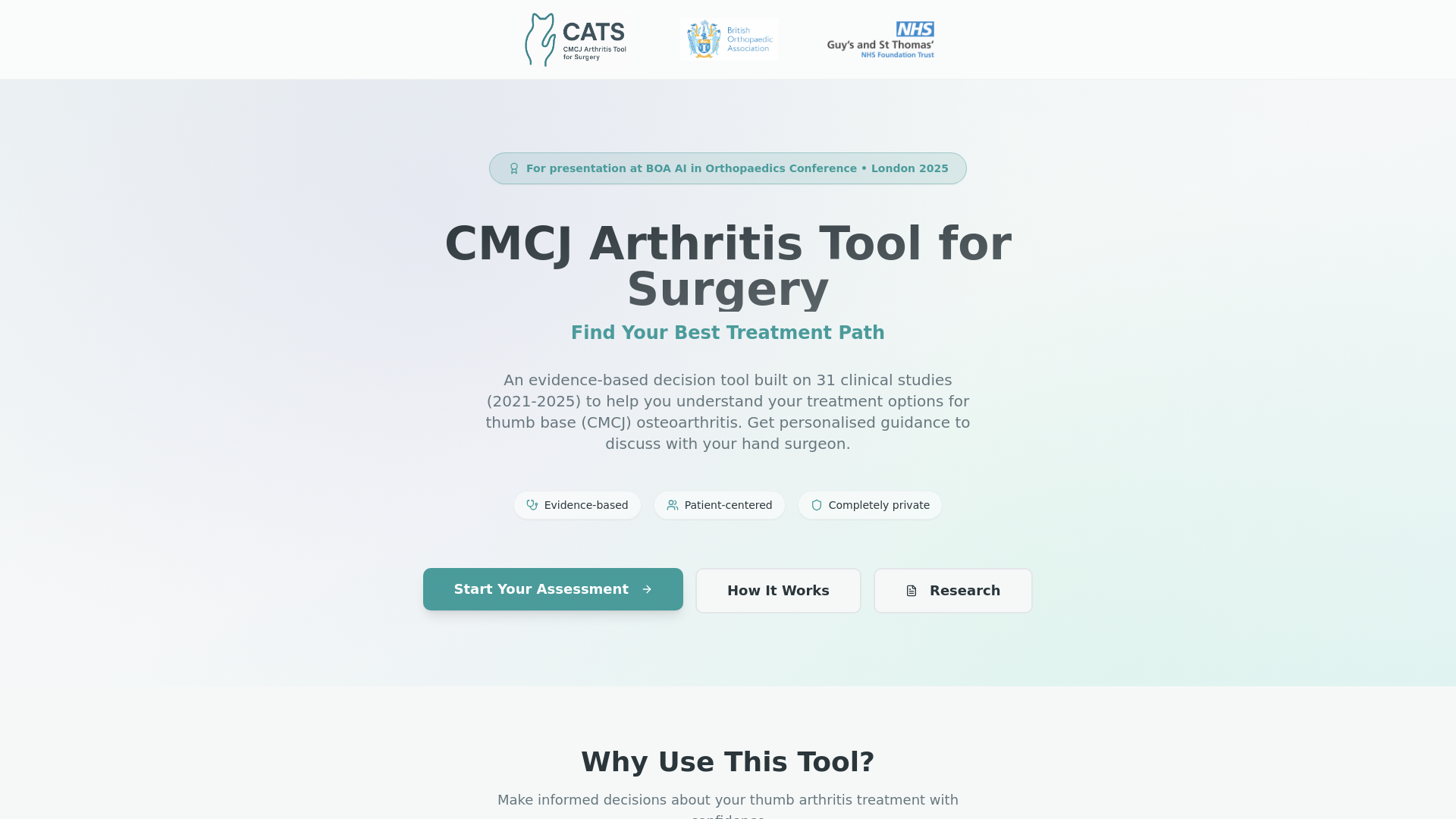 CMCJ Arthritis Treatment Decision Aid | Find the Right Treatment