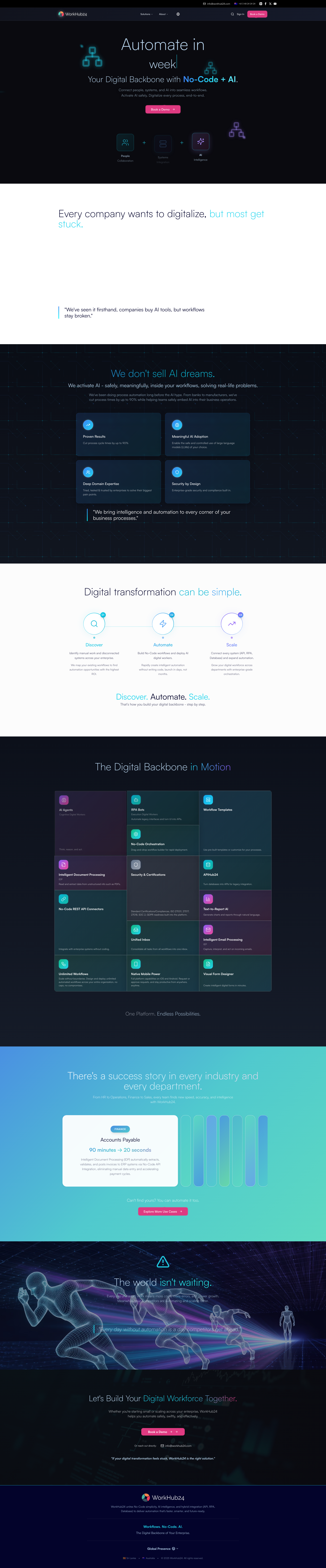 WorkHub24 - Build Your Digital Backbone with No-Code + AI