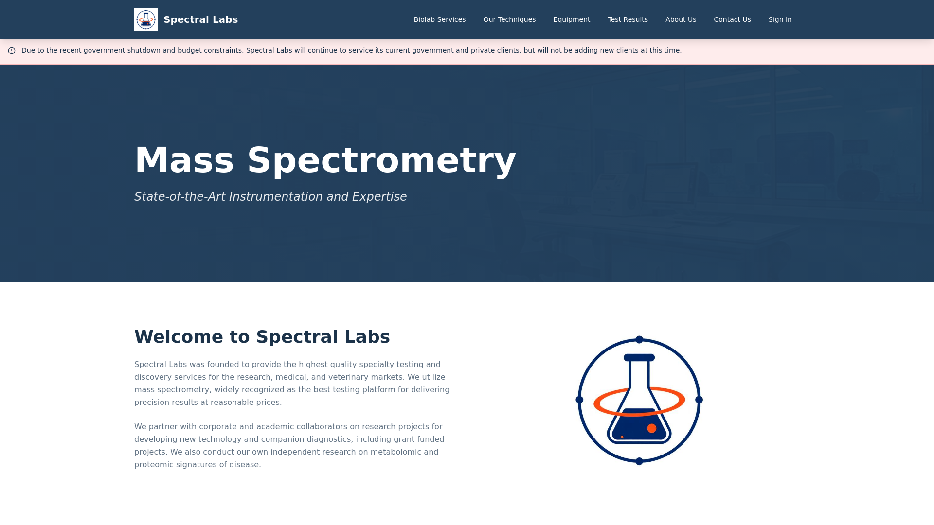 Spectral Labs - Mass Spectrometry Services