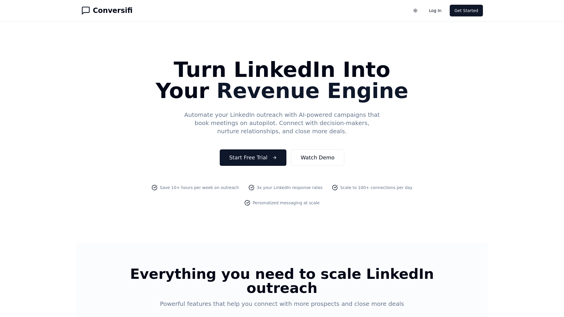 Conversifi - AI-Powered LinkedIn Automation Platform