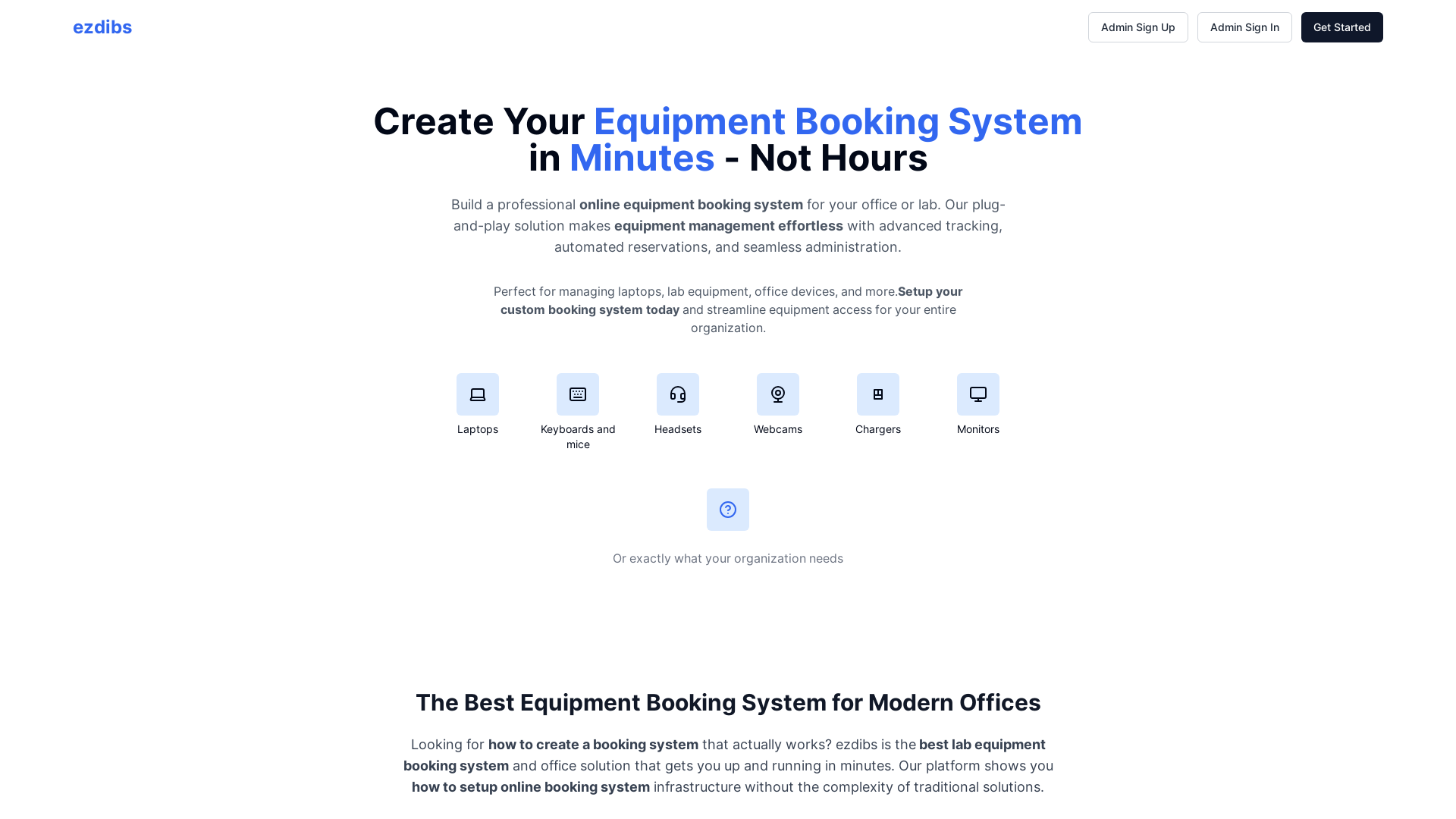 ezdibs - Create Your Equipment Booking System in Minutes | Office ...
