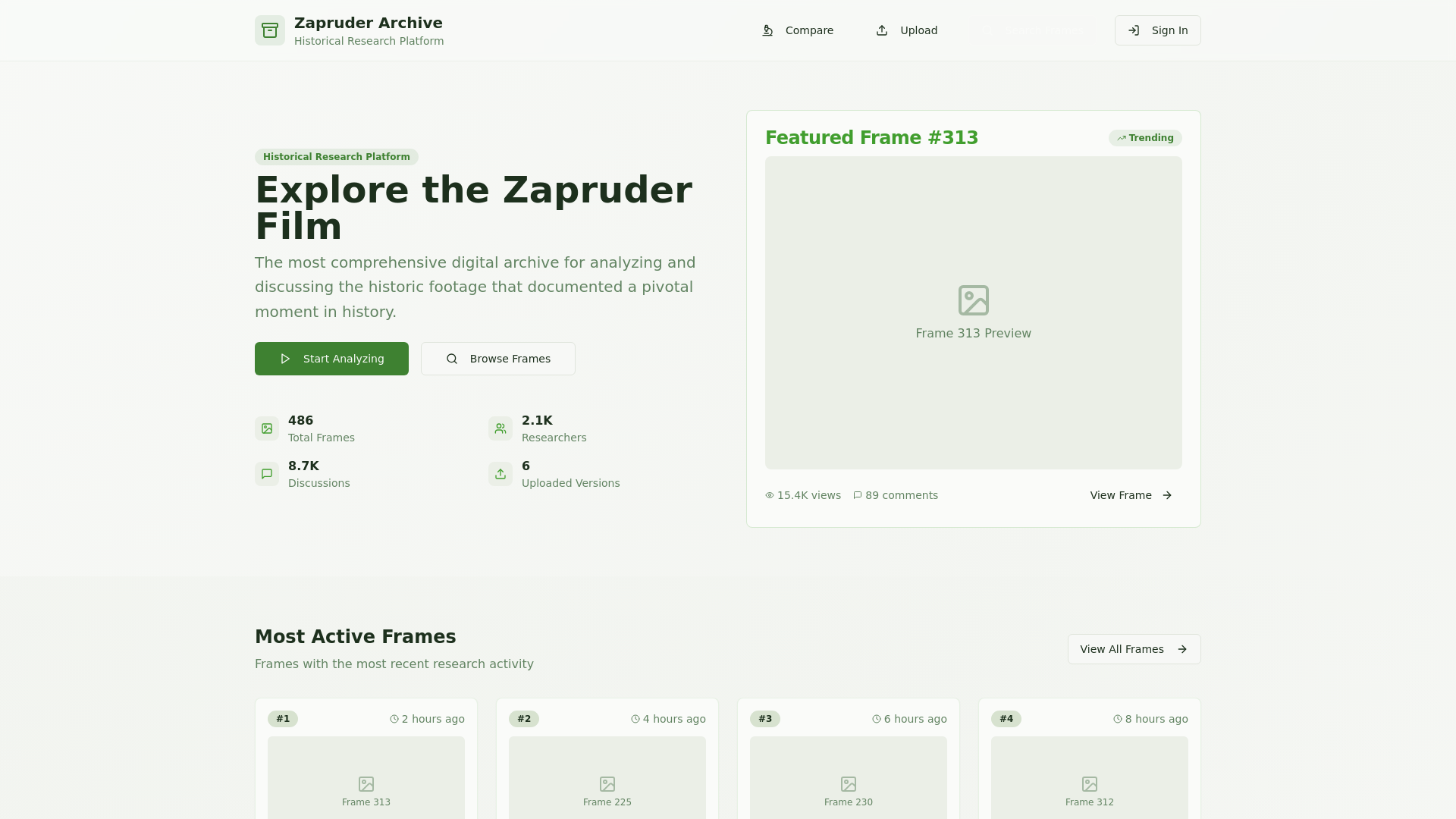 Zapruder Film Archive - Collaborative Historical Research Platform