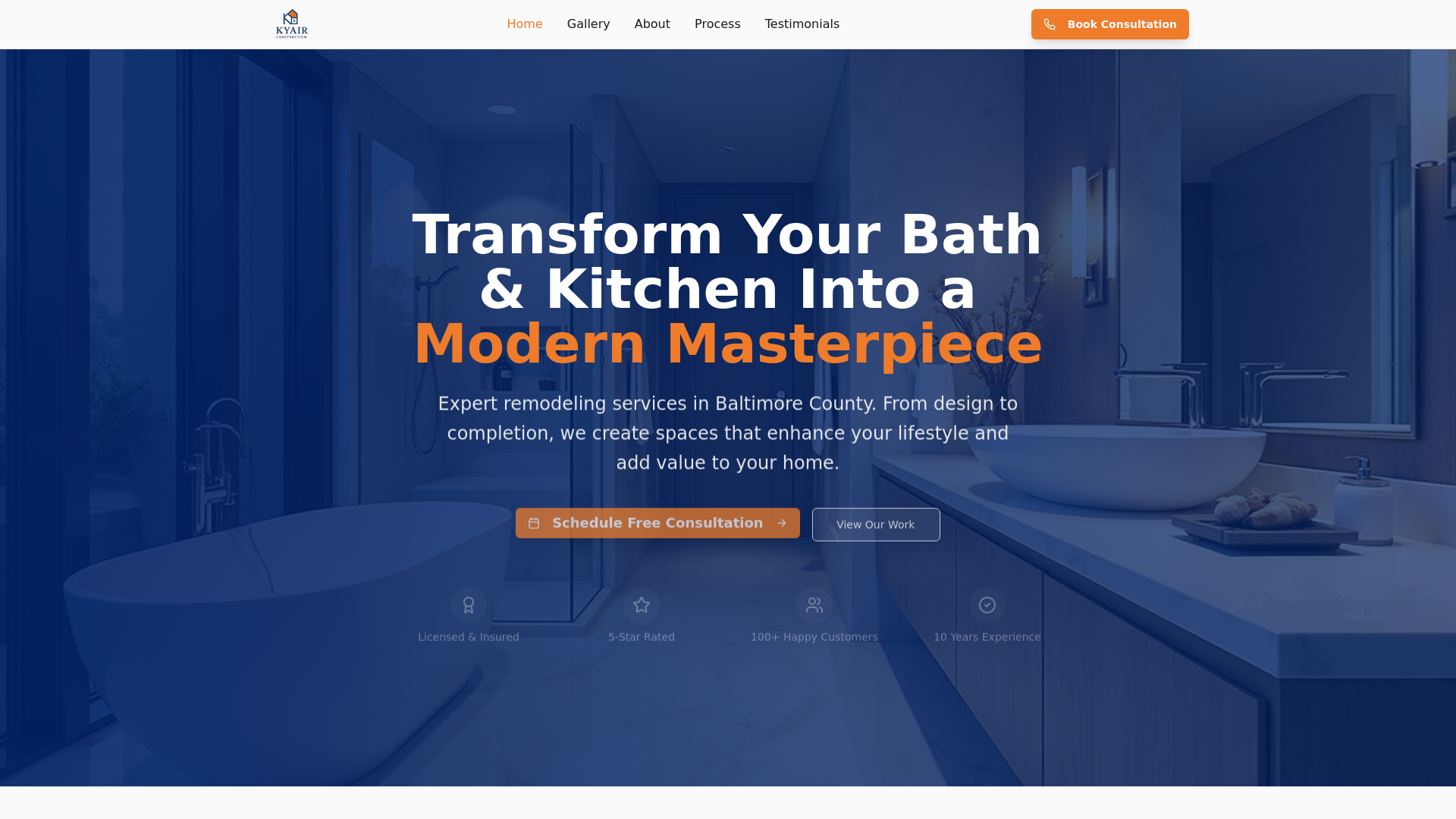 Kyair Construction - Kitchen & Bathroom Remodeling in Baltimore County, MD