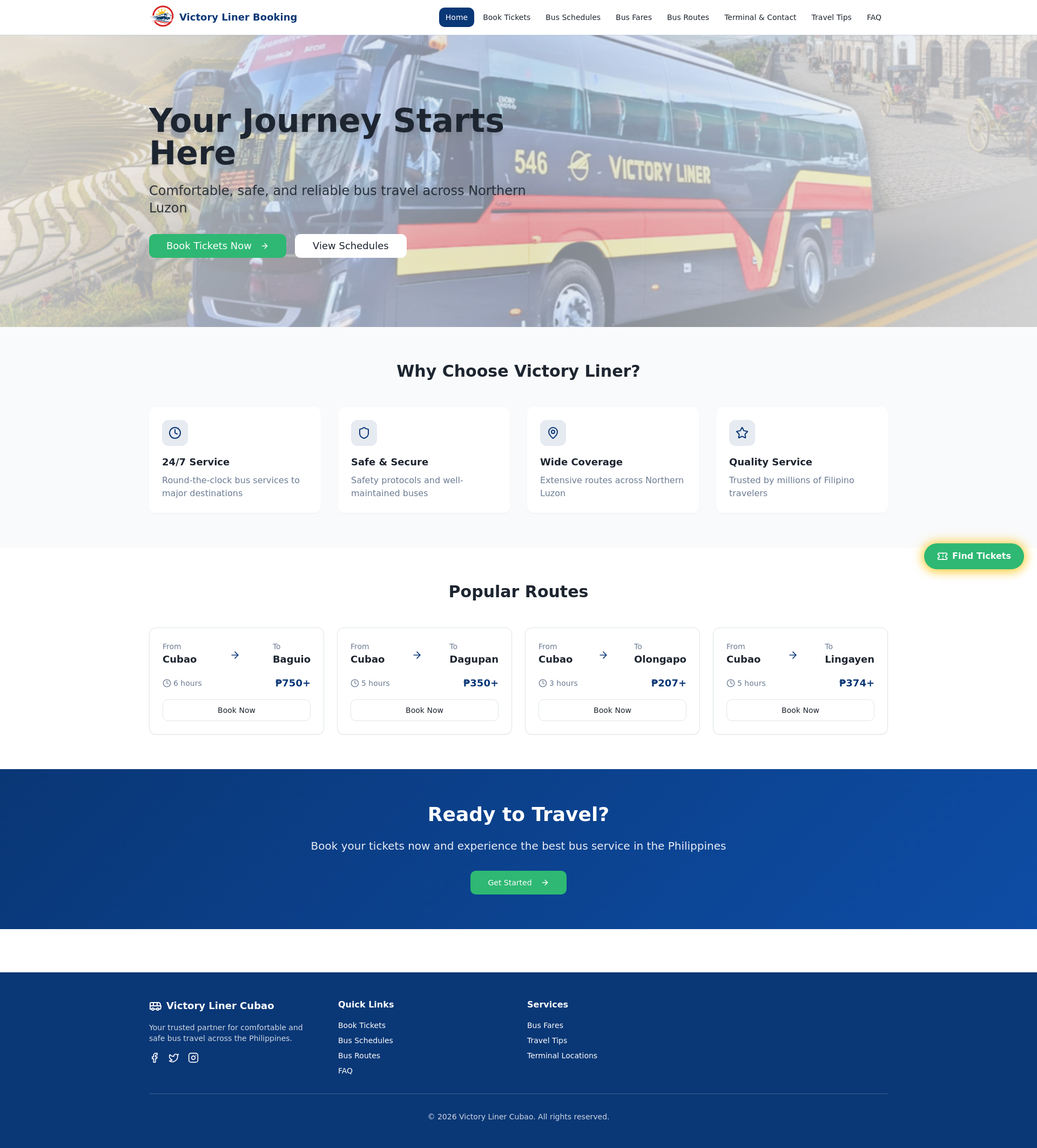 Terminal & Contact Information | Victory Liner Cubao