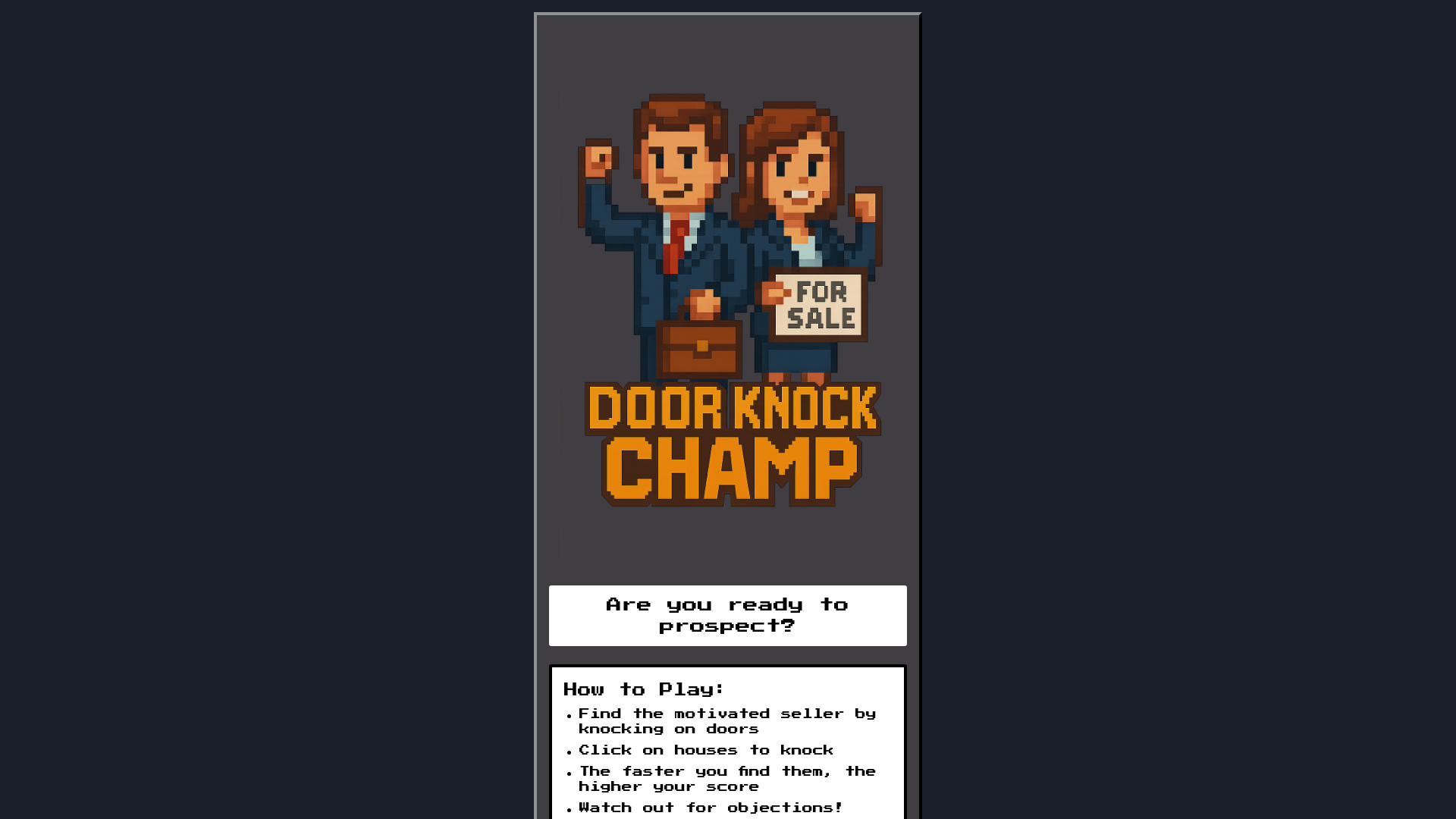 Door Knock Champ: Are You the Best Door Knocker?