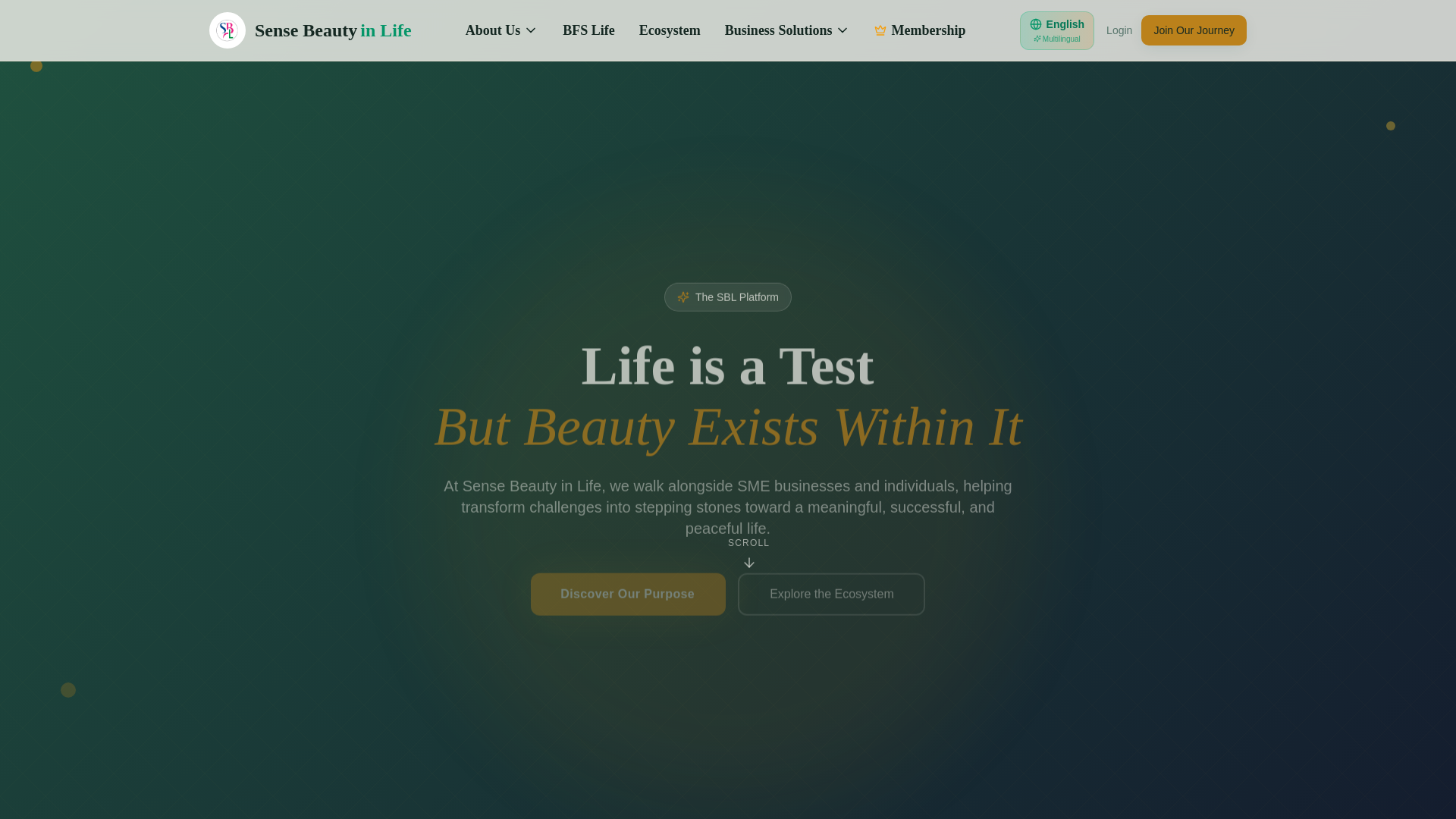 Sense Beauty in Life | Life is a Test – But Beauty Exists Within It