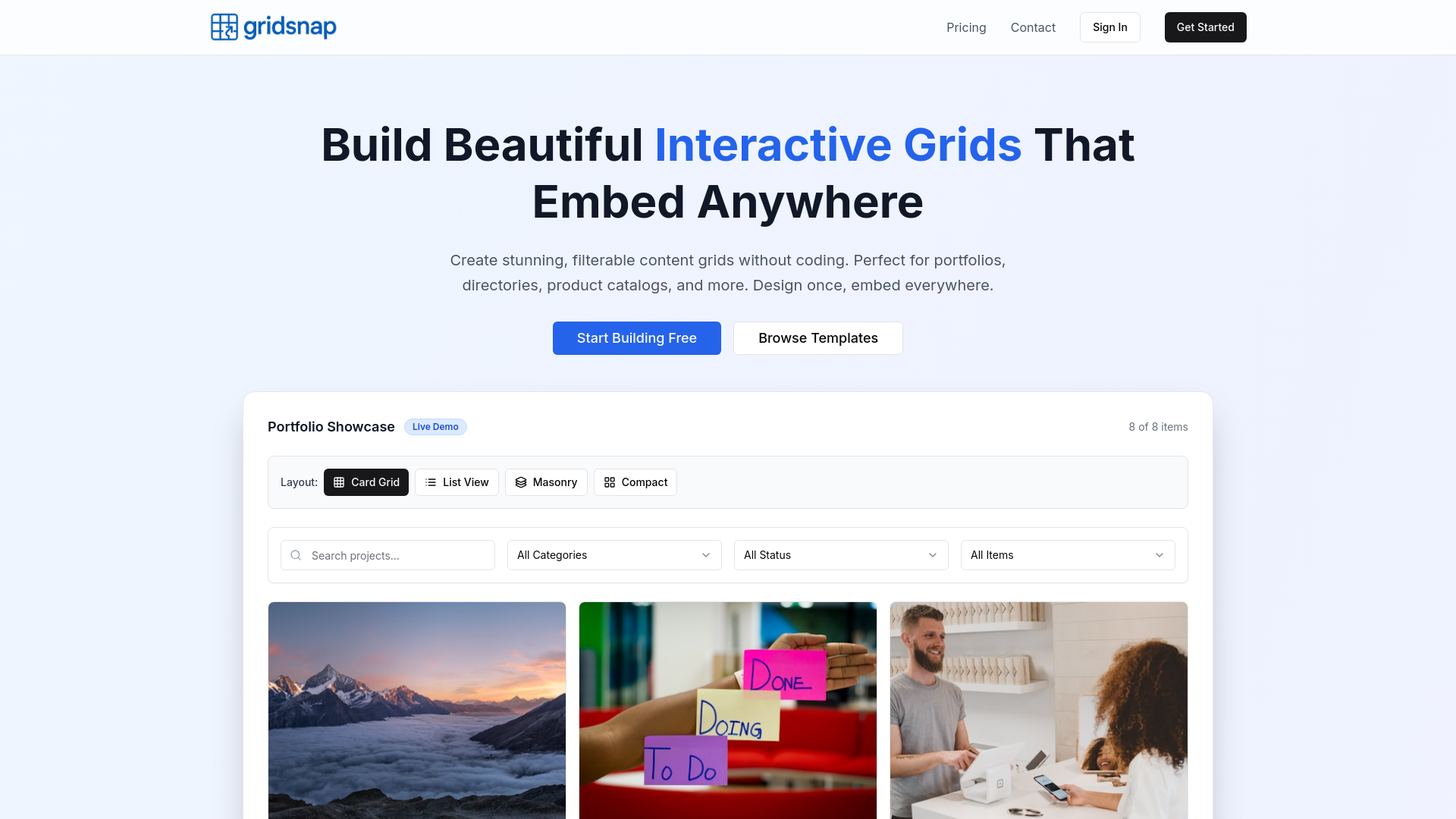 GridSnap - Interactive Grid Builder