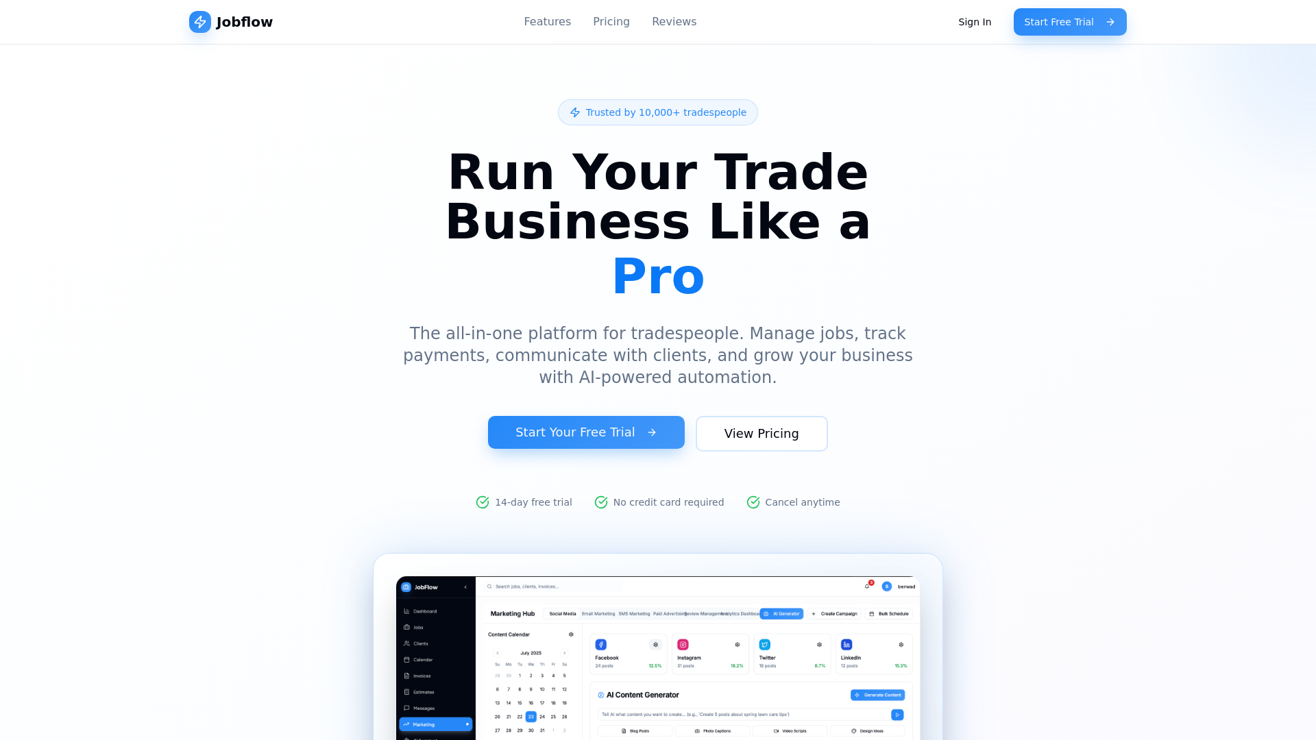 JobFlow - Business Management Platform
