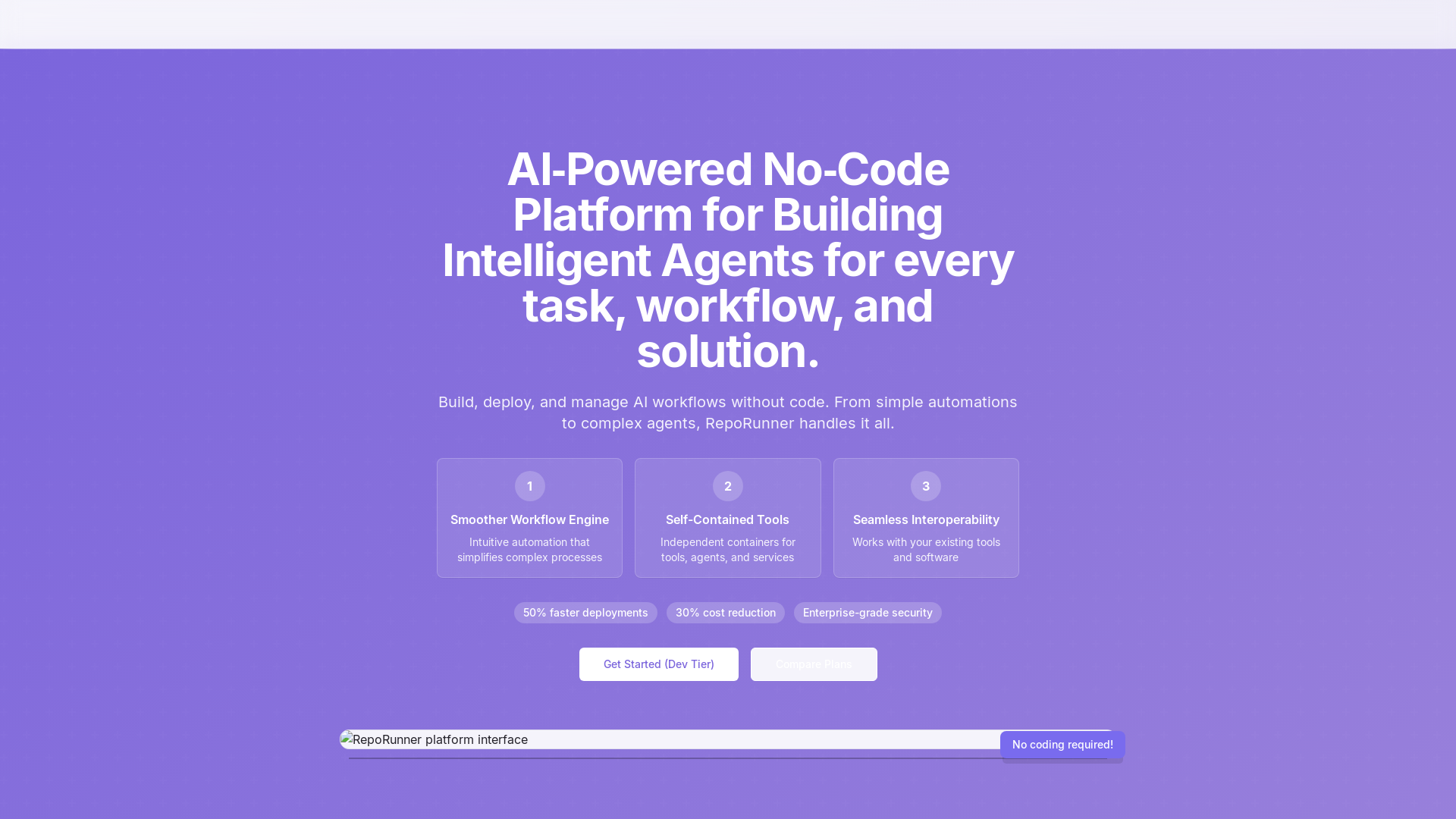 Repo Runner - AI-Powered No-Code Platform