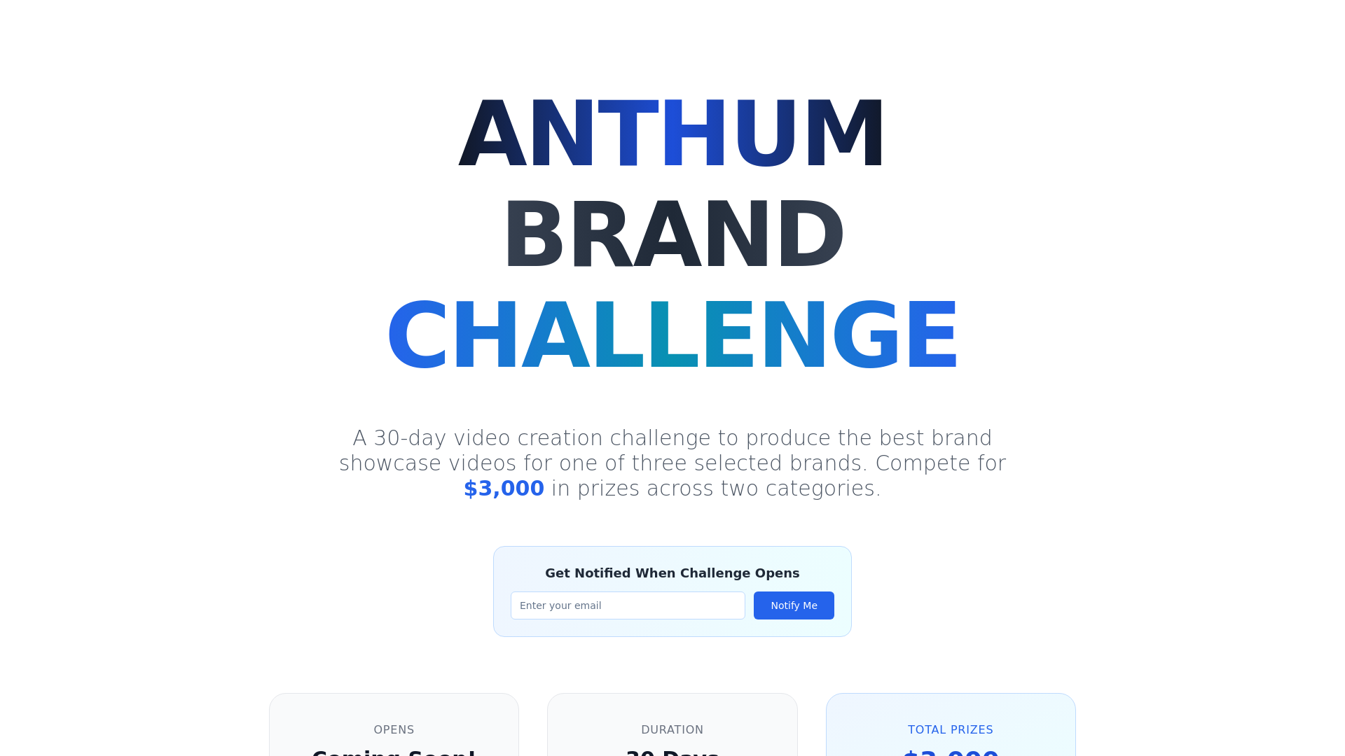 Anthum AI - AI Video Contest Platform