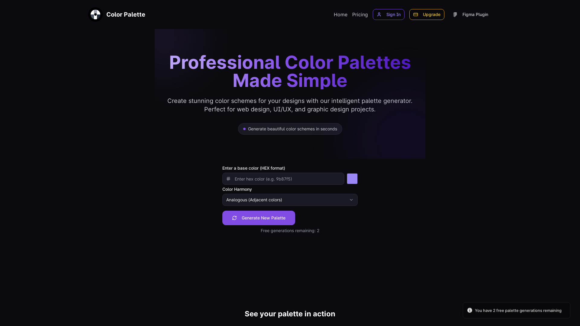 Color Palette - Professional Color Palette Generator Tool for Designers