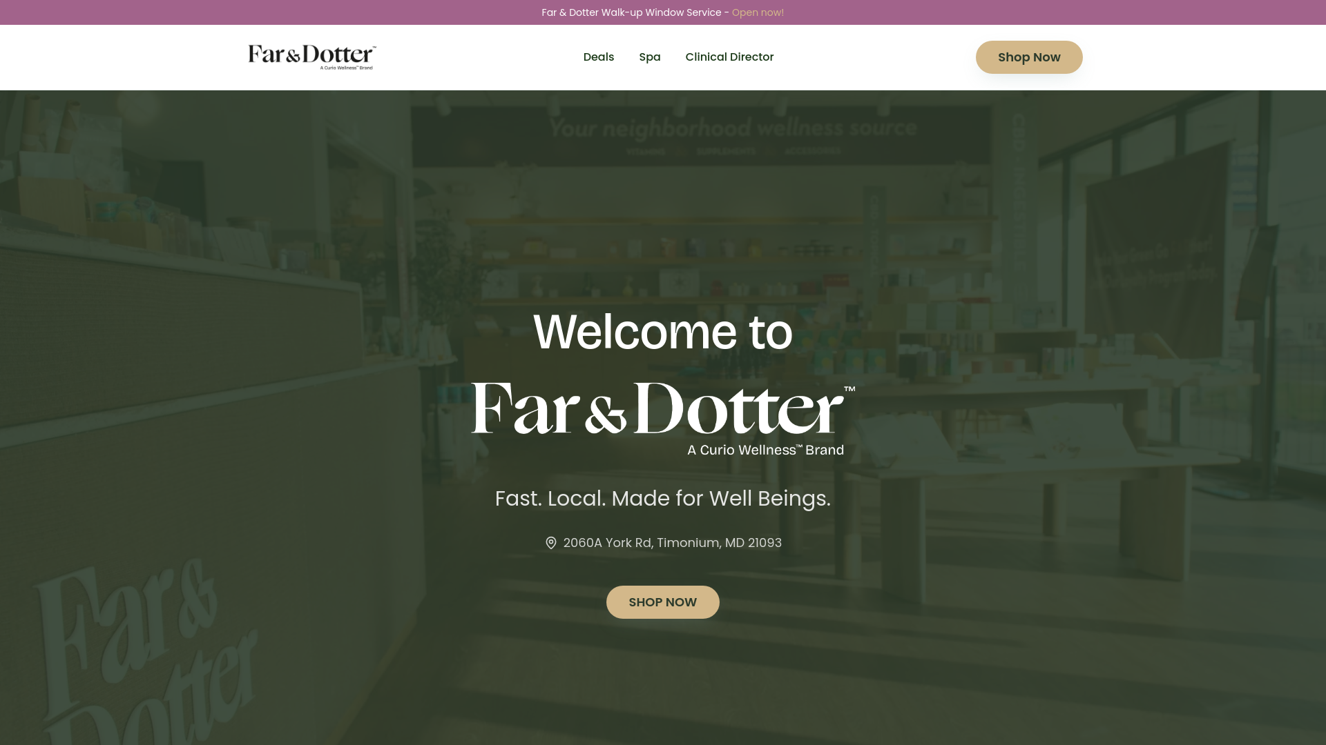 Far & Dotter Timonium - Opening August 15, 2025 | Fast Wellness Walk-Up ...