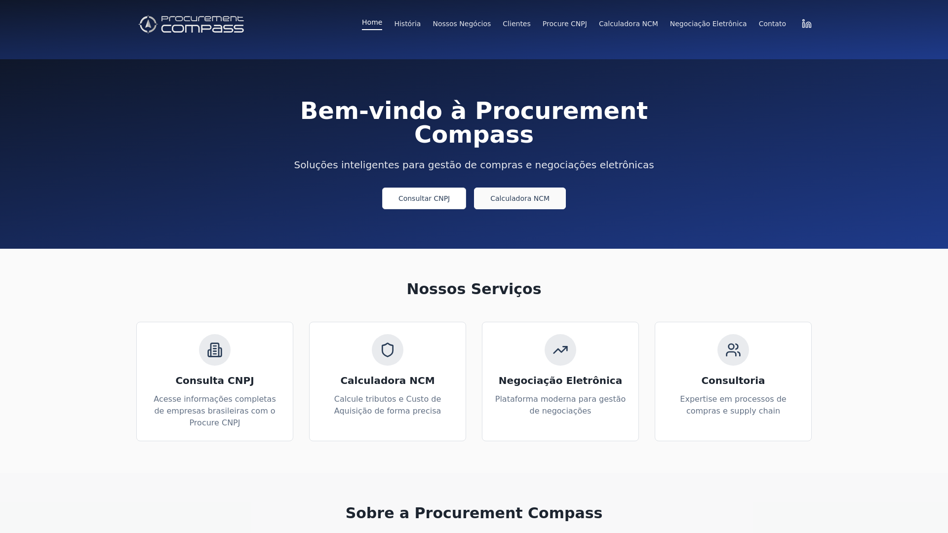 Procurement Compass - Consultoria de Compras e Cadeia de Suprimentos
