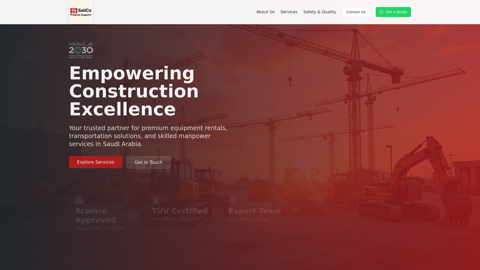 Salico Projects Support - Construction Equipment & Services in Saudi Arabia