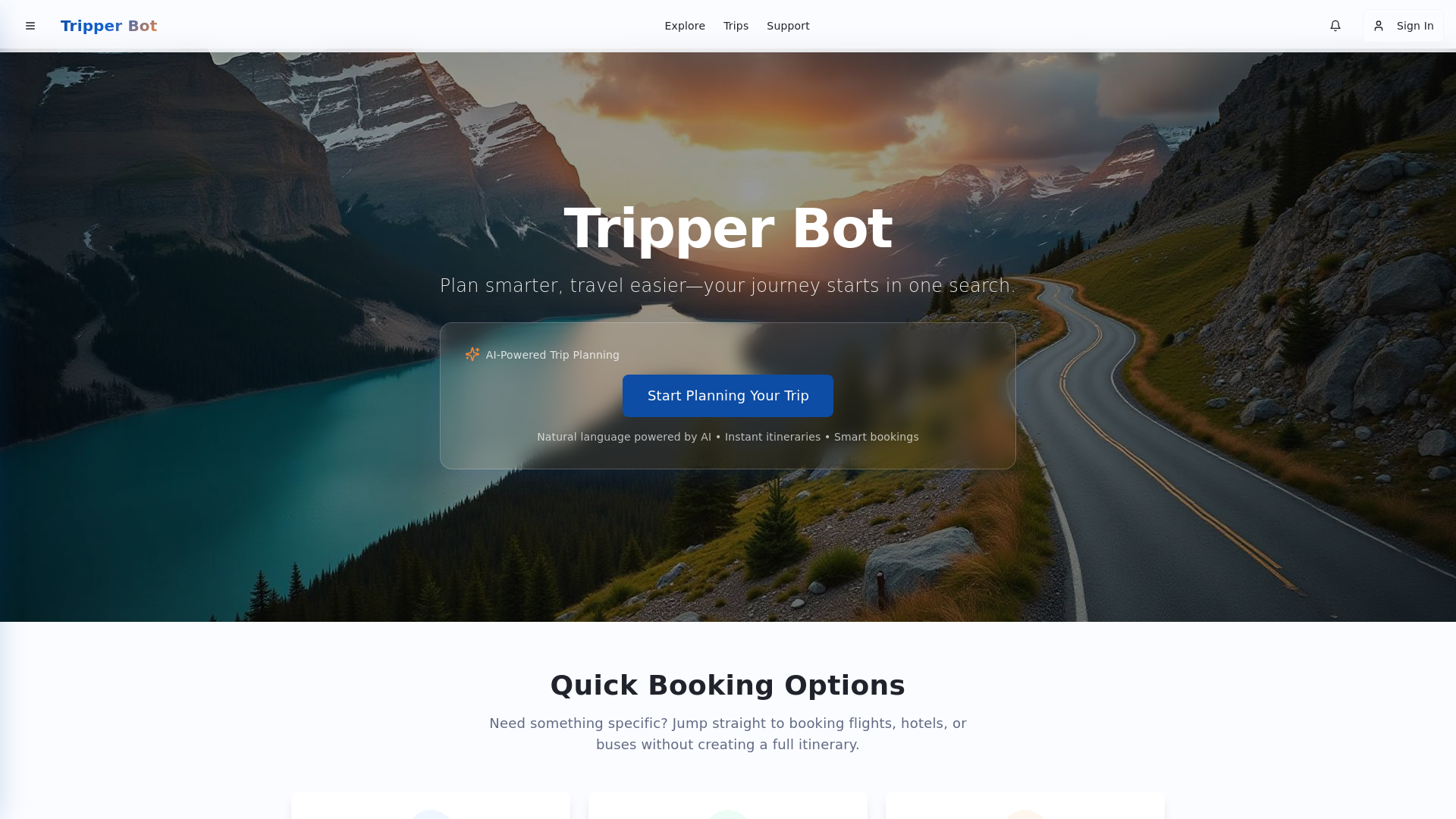 Tripper Bot - AI-Powered Travel Planning