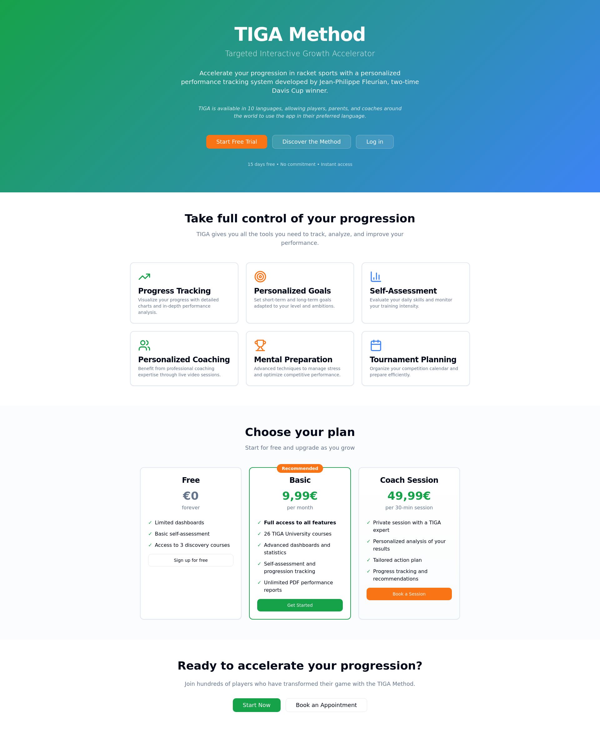Méthode TIGA - Targeted Interactive Growth Accelerator