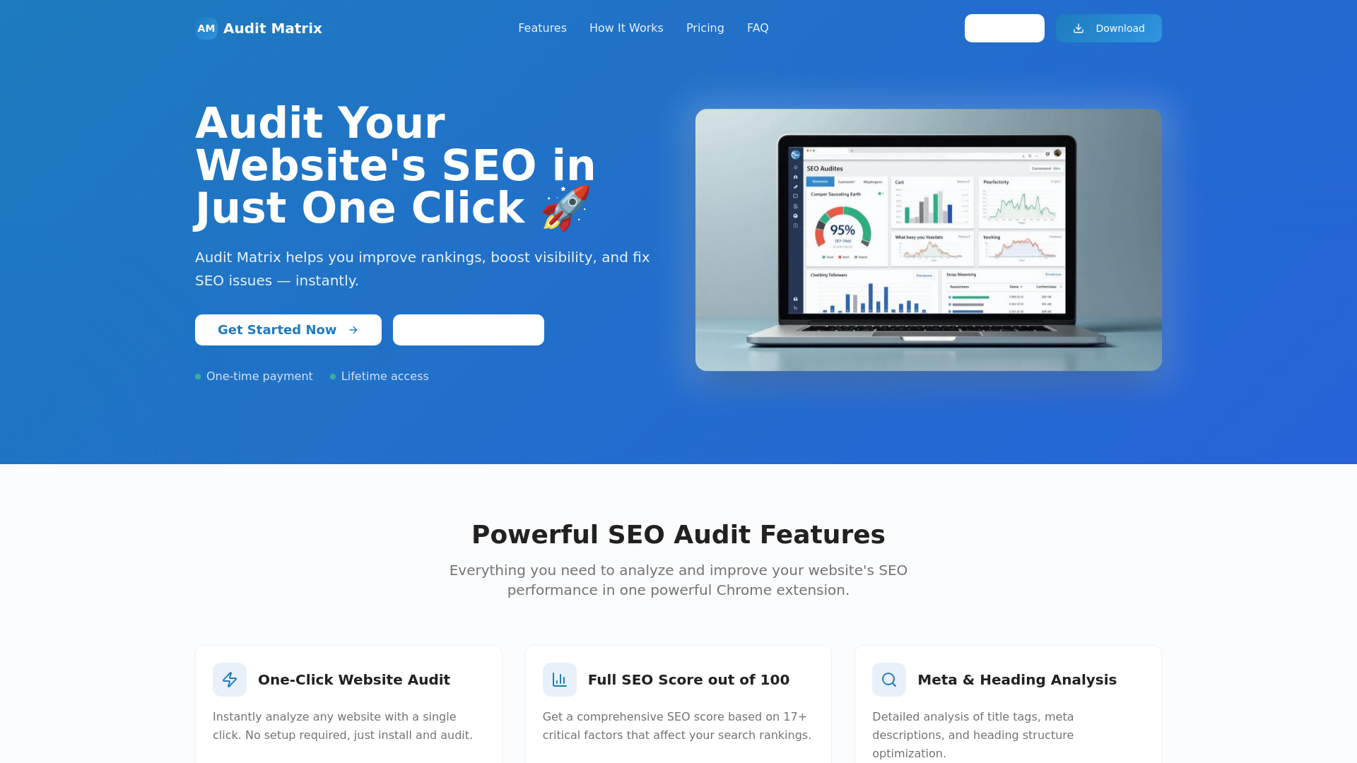 Audit Matrix - Chrome Extension for SEO Website Audits