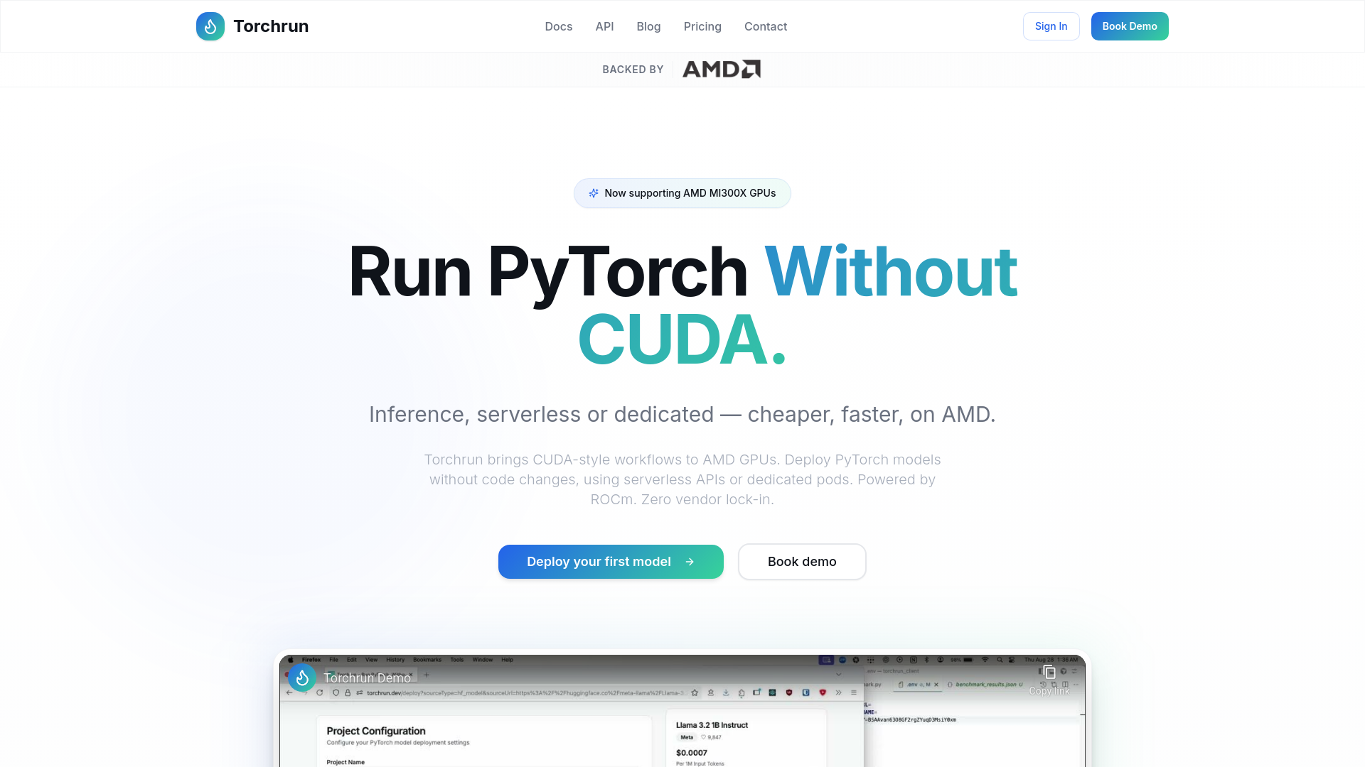 Torchrun - Run PyTorch. Without CUDA.