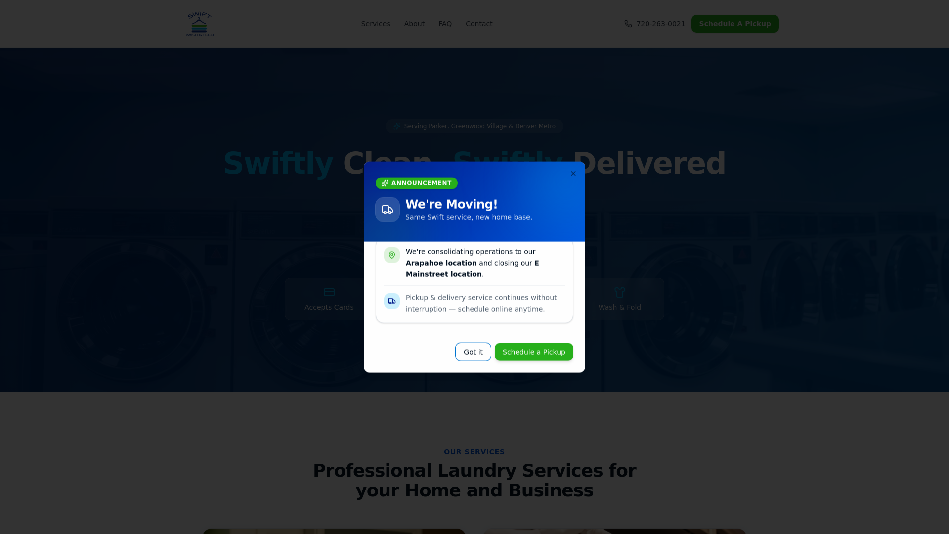 Swift Wash & Fold — Laundry Pickup & Delivery in Colorado