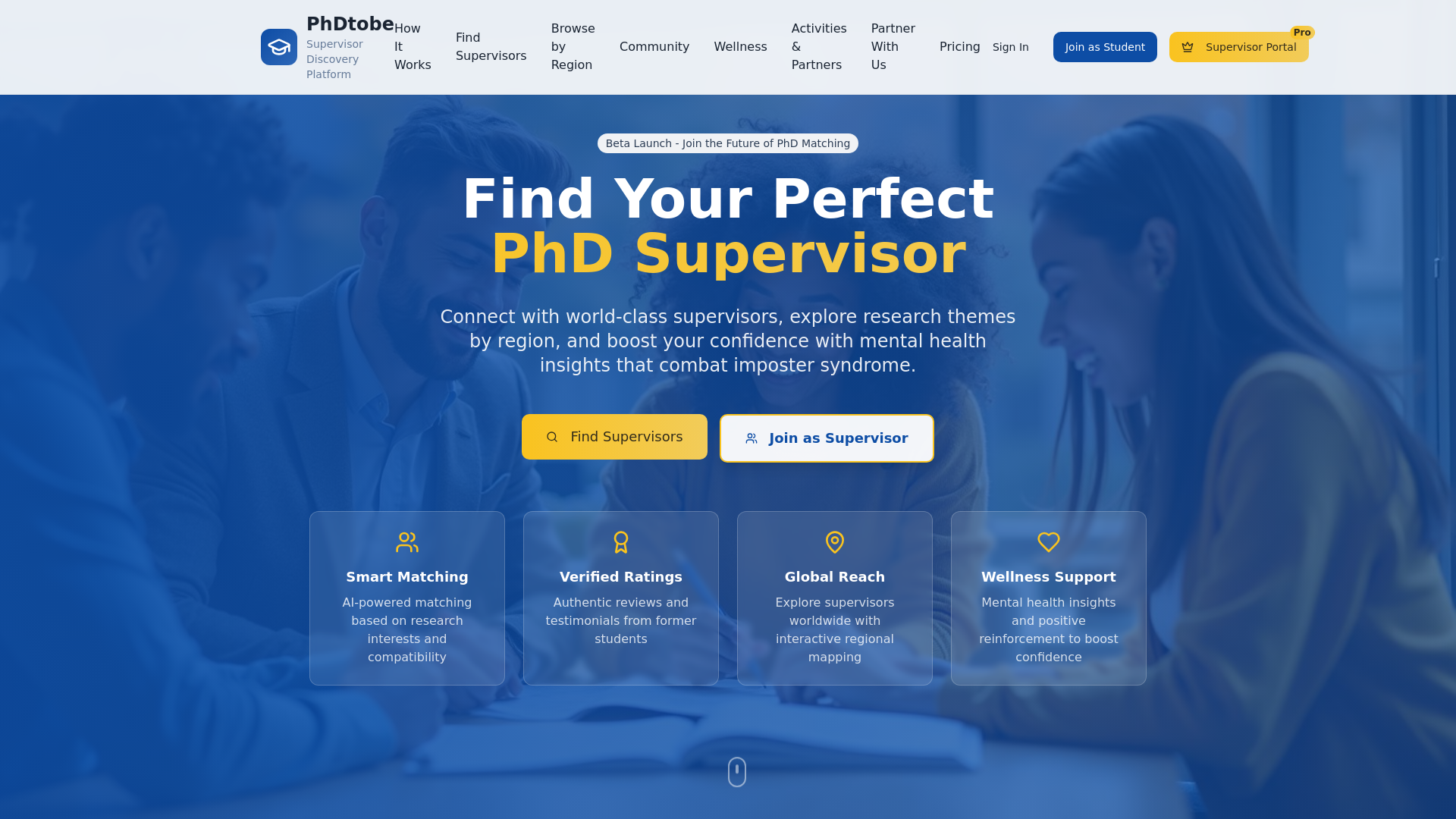 PhDMatch - Find Your Perfect PhD Supervisor