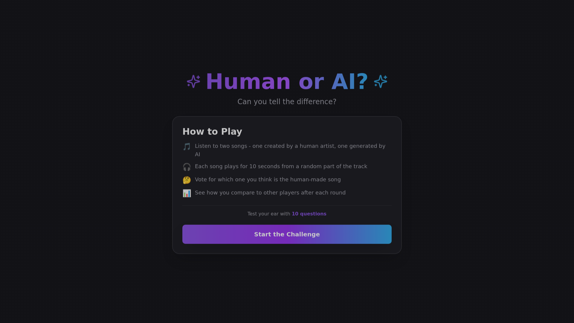 Human or AI? - Music Detection Game