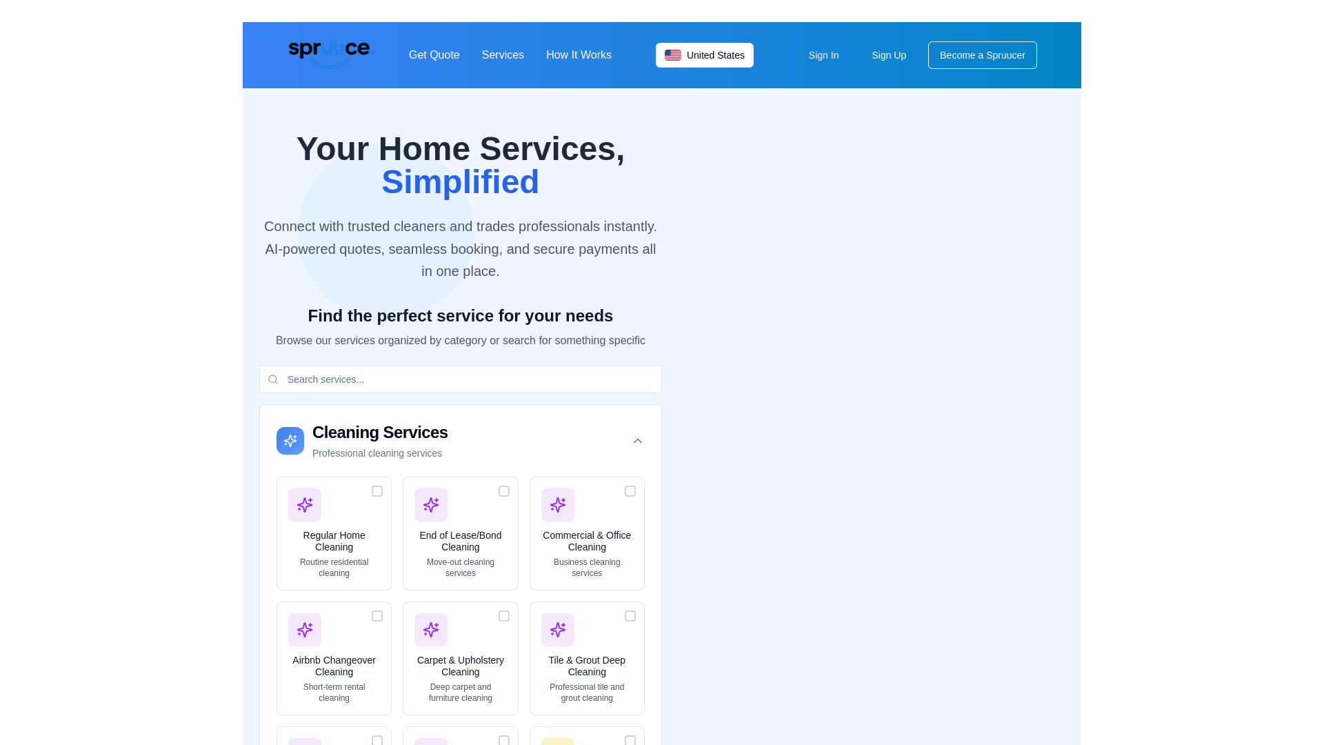 Spruuce - Home Services Simplified