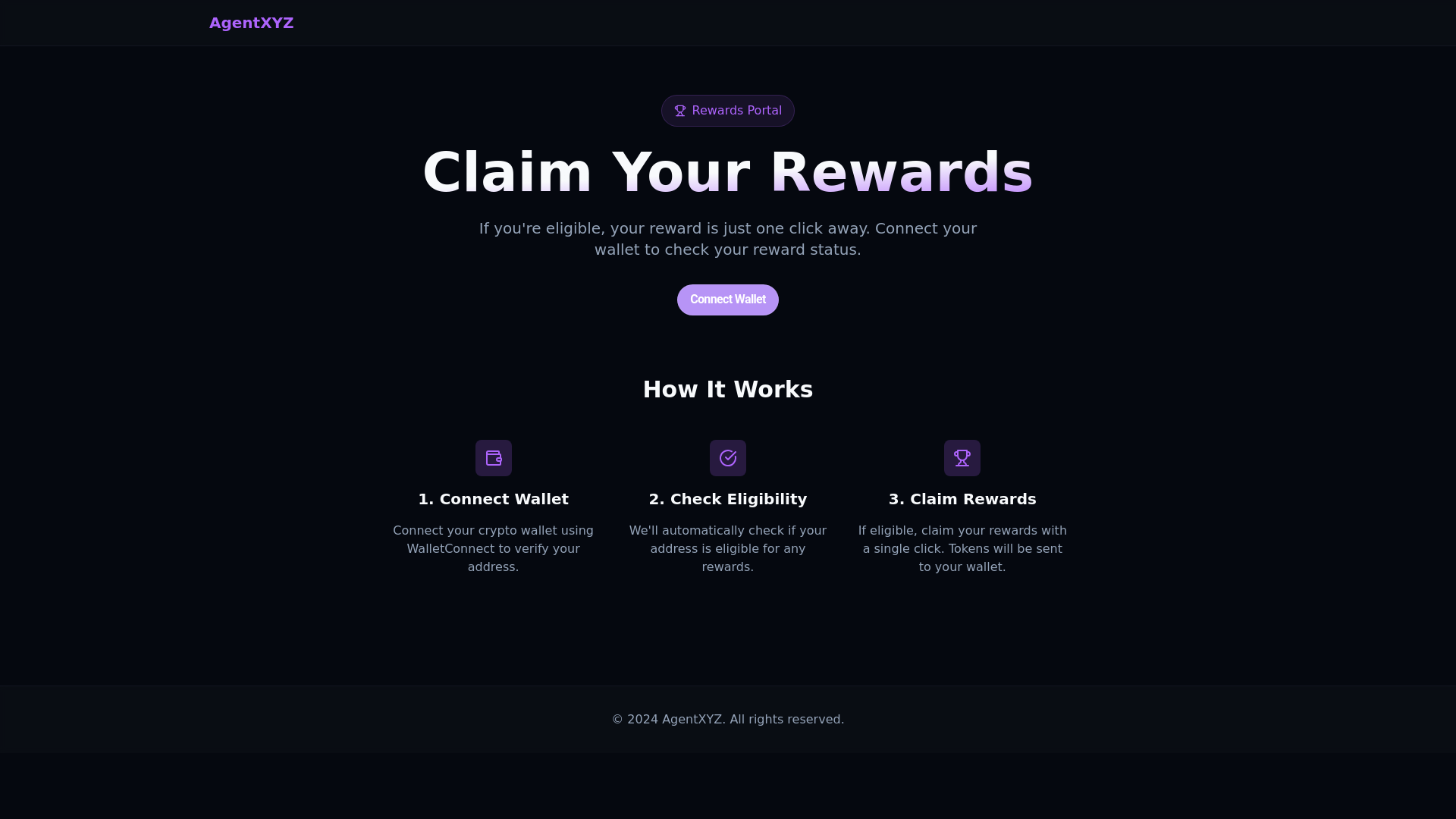 AgentXYZ - Claim Your Rewards