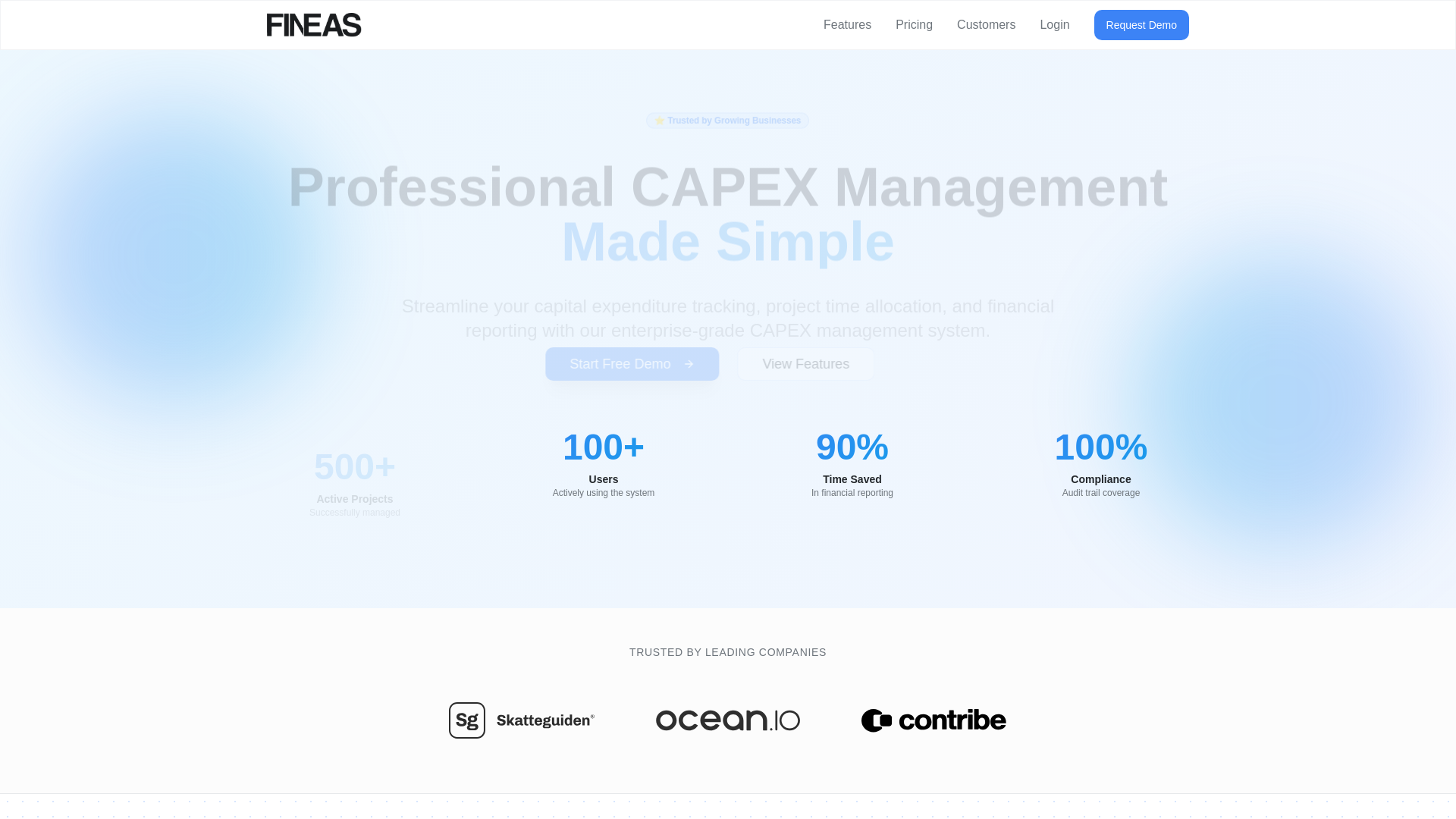 FINEAS - Professional CAPEX Management Platform