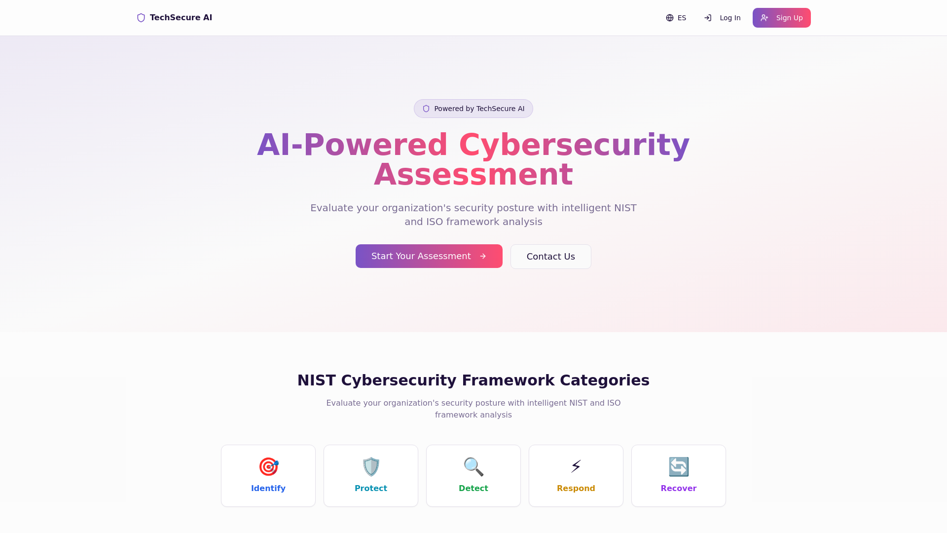 TechSecure AI - NIST Cybersecurity Assessment