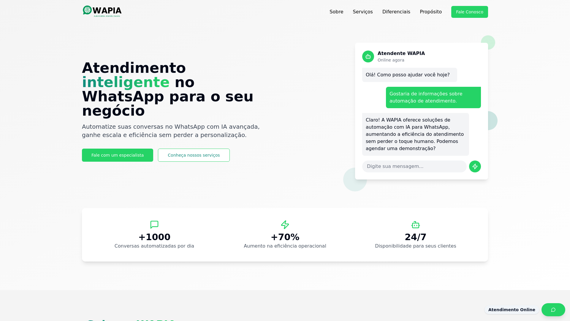 WAPIA - Automatize. Atenda. Escale.