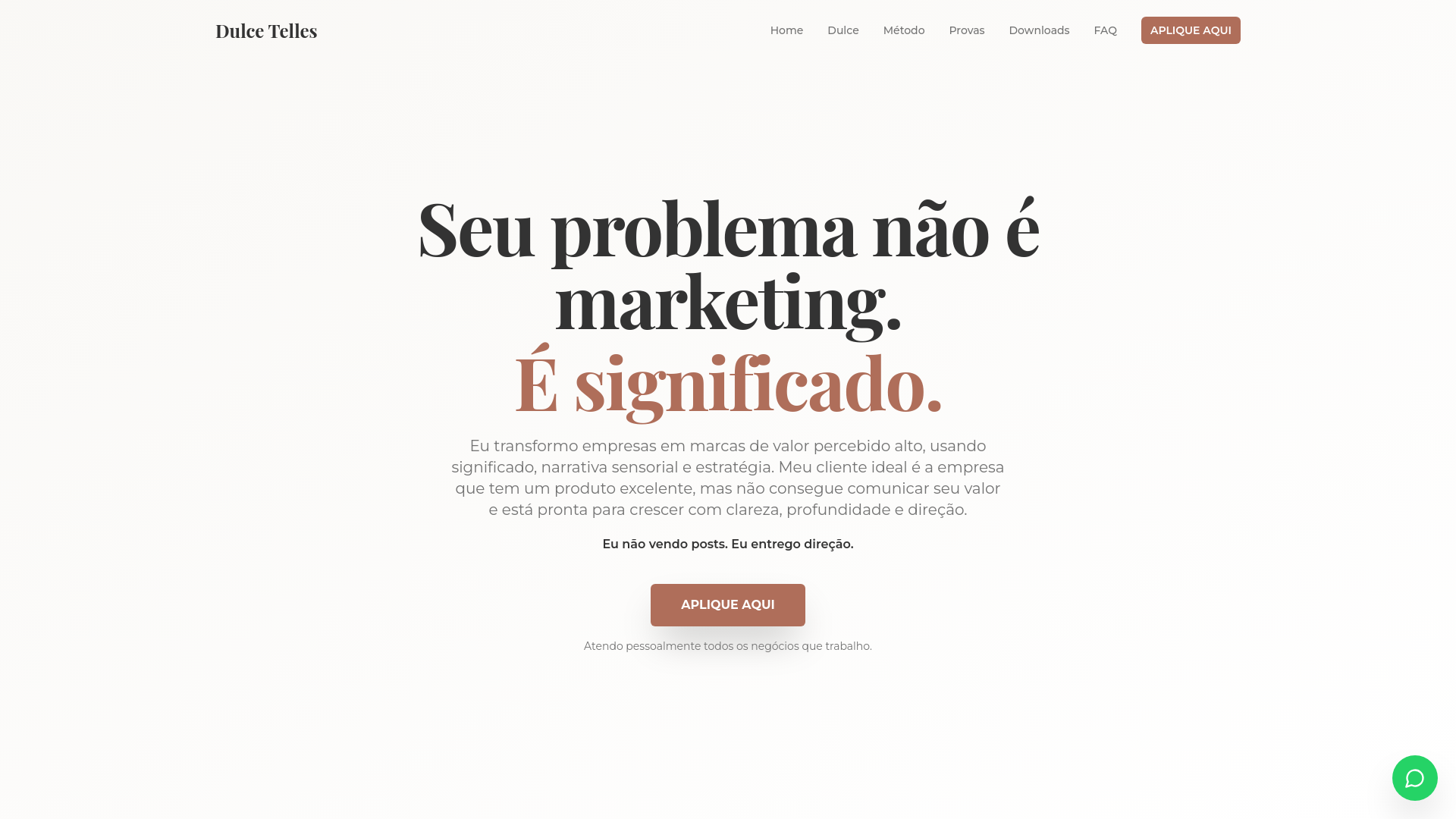 Dulce Telles | Direção de Significado e Estratégia de Comunicação