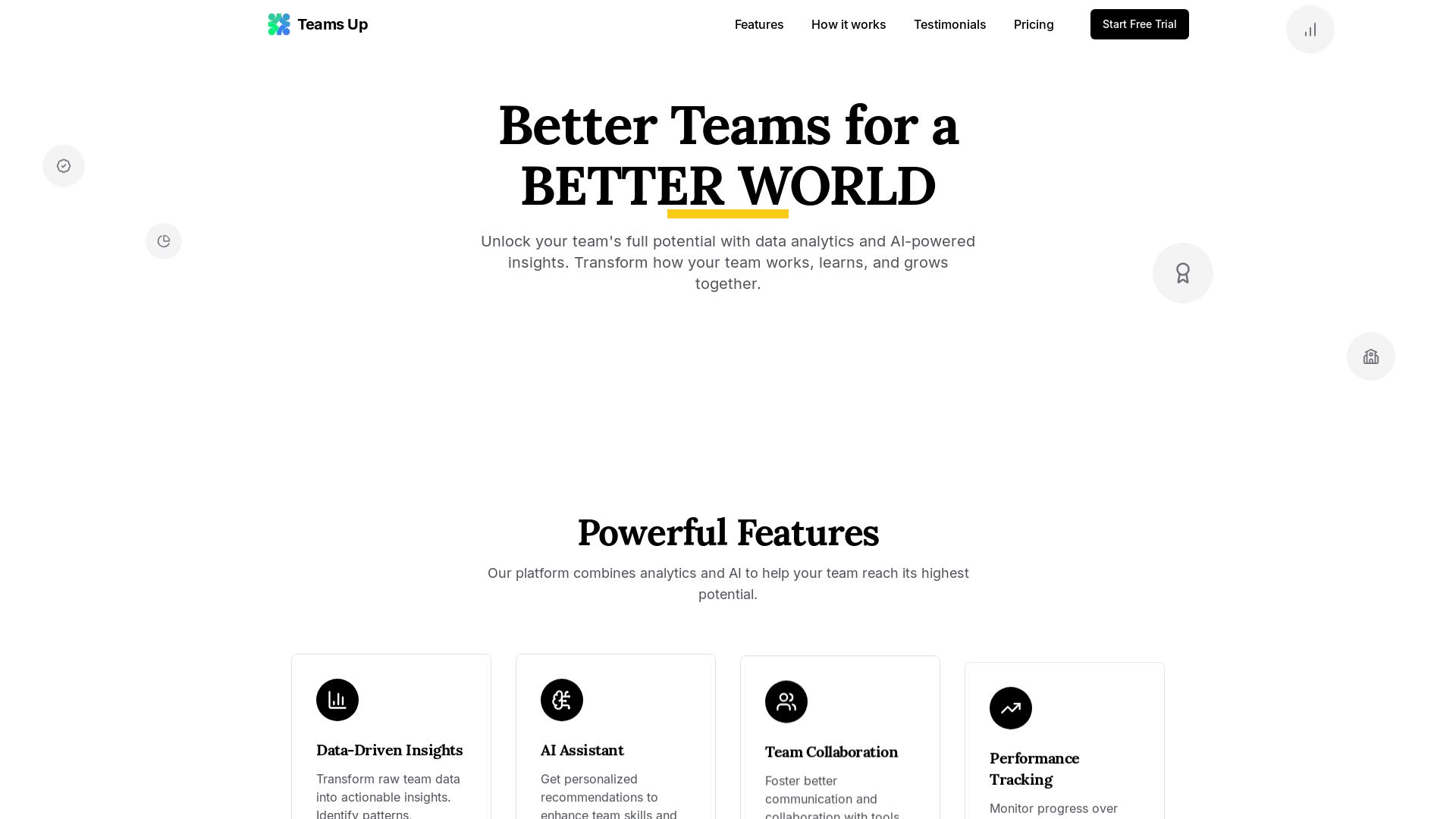 Teams Up - Better Teams for a Better World