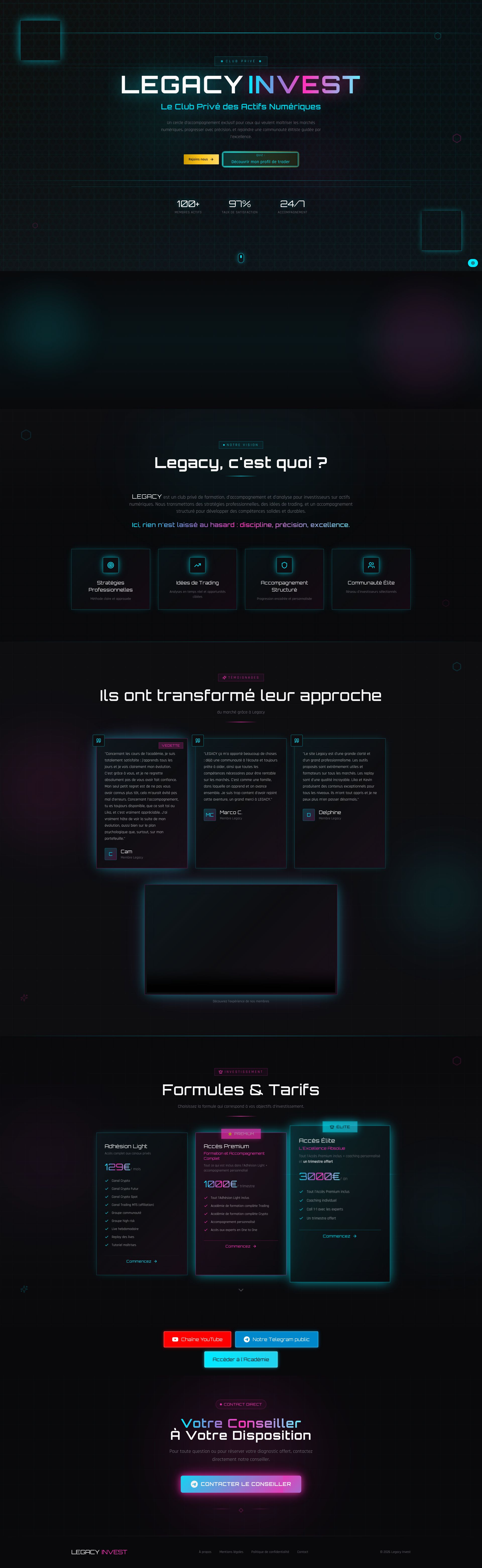 Legacy Invest — Le Club Privé des Actifs Numériques