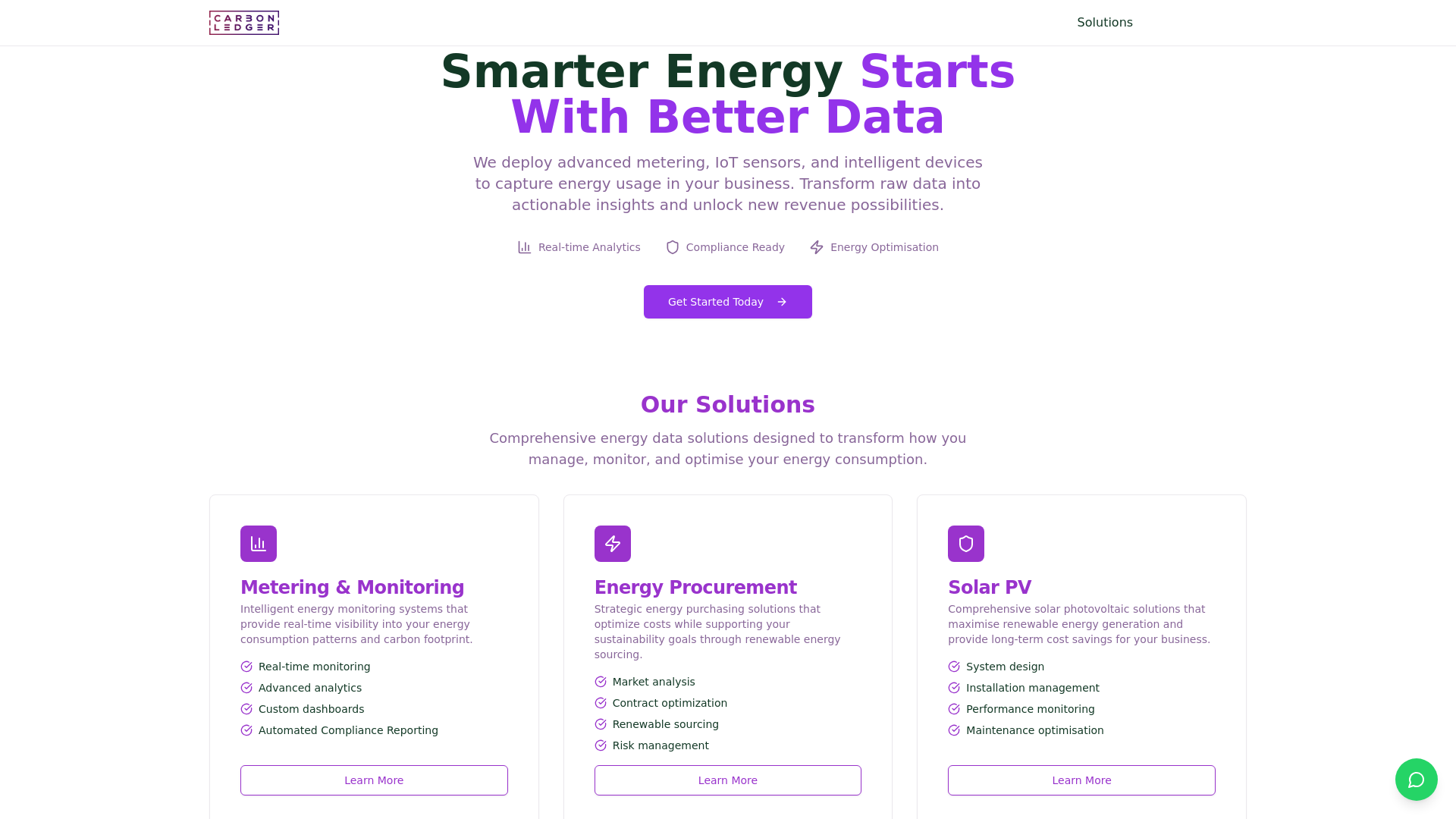 Carbon Ledger - Energy Intelligence Platform