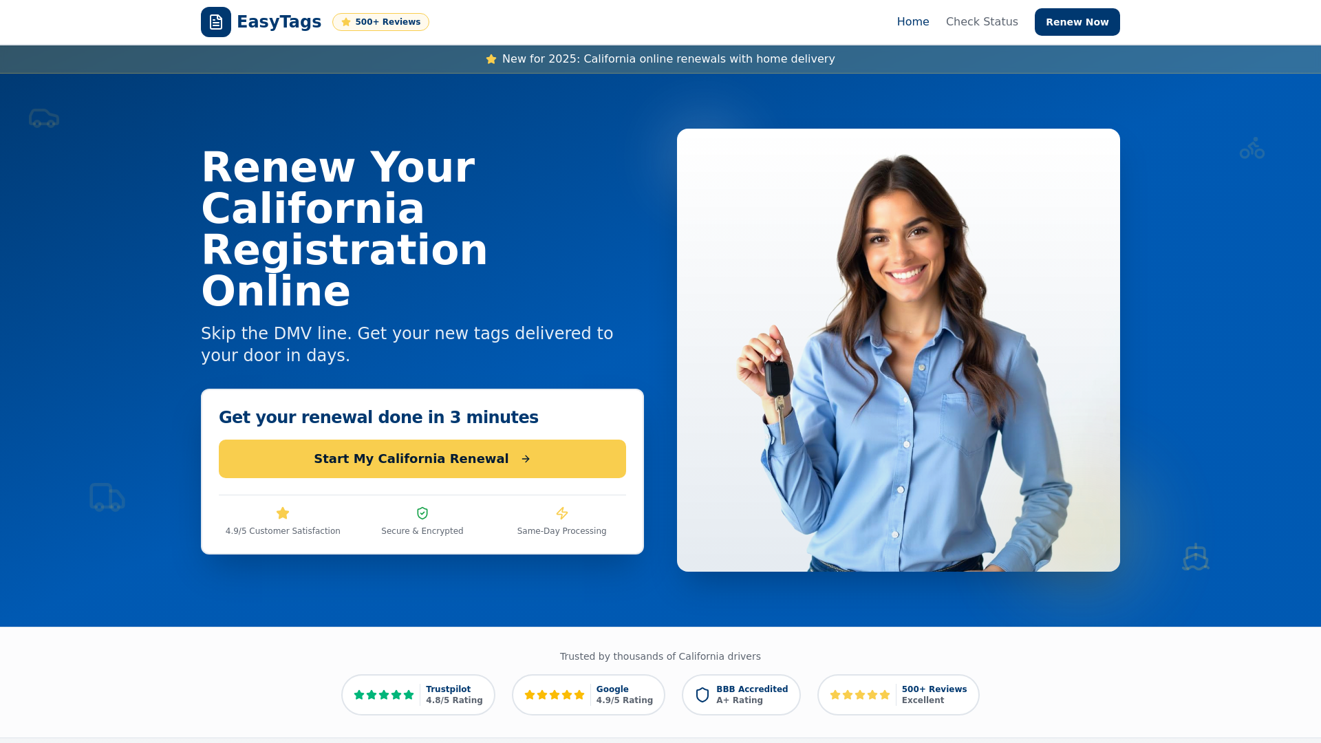 EasyTags - California DMV Registration Renewal Made Easy
