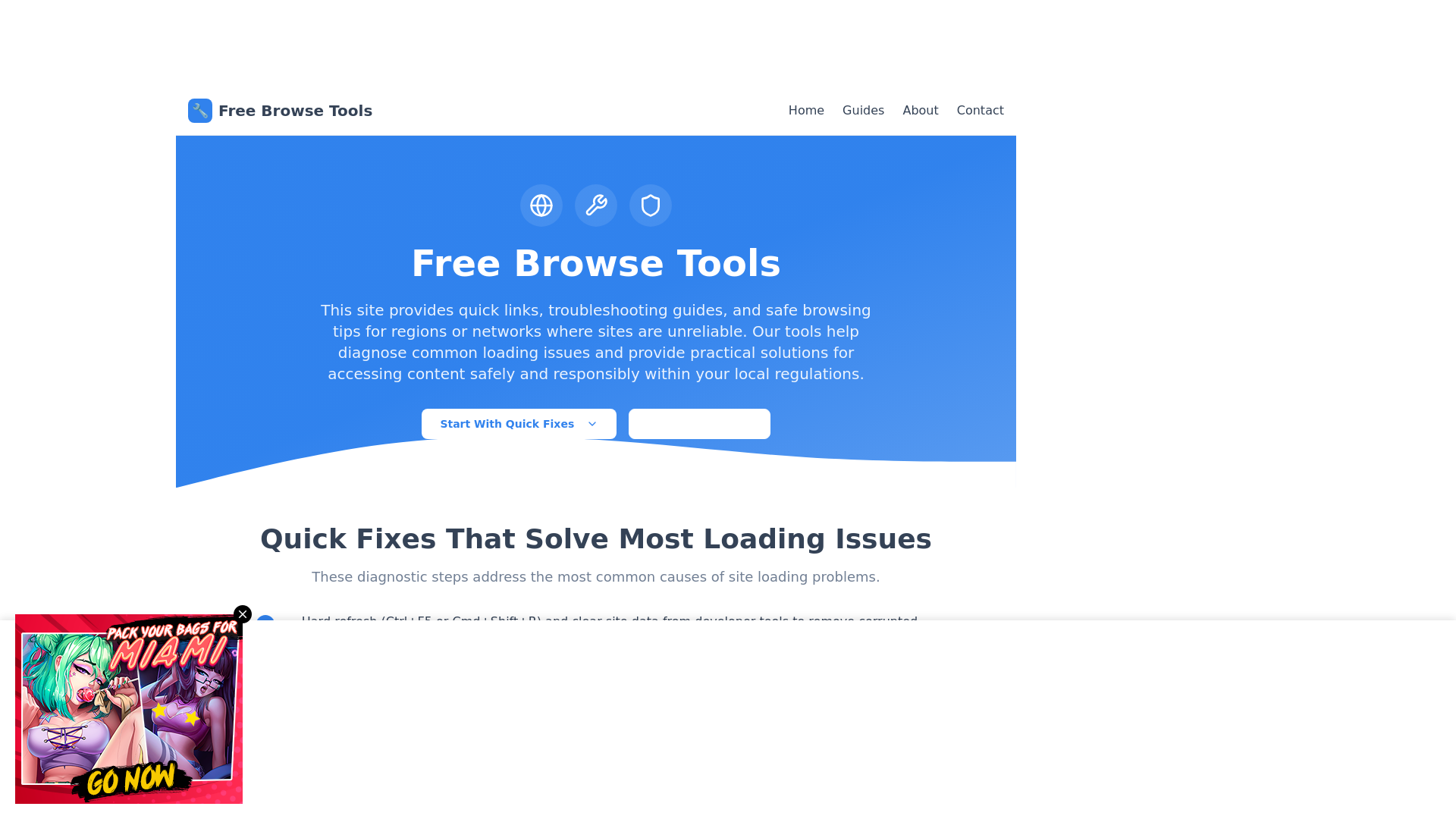 Free Browse Tools - Quick Fixes and Safe Browsing Tips