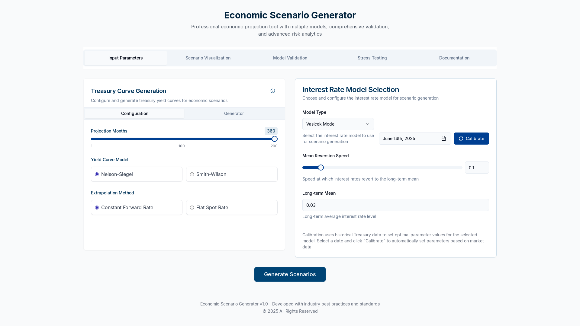 Economic Scenario Generator