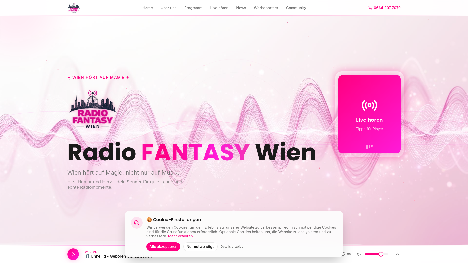 Radio FANTASY Wien – Hits, Humor & gute Laune live