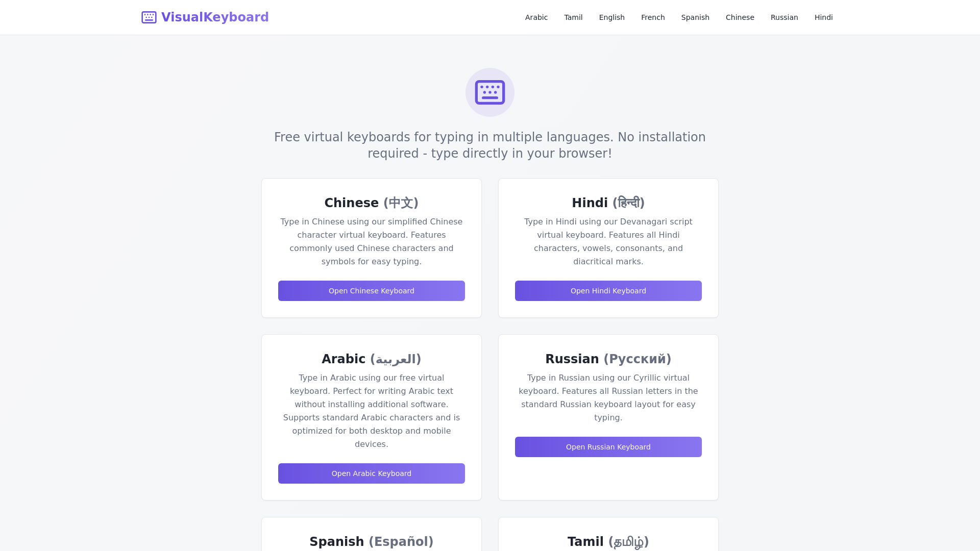 VisualKeyboard - Free Virtual Keyboards for All Languages