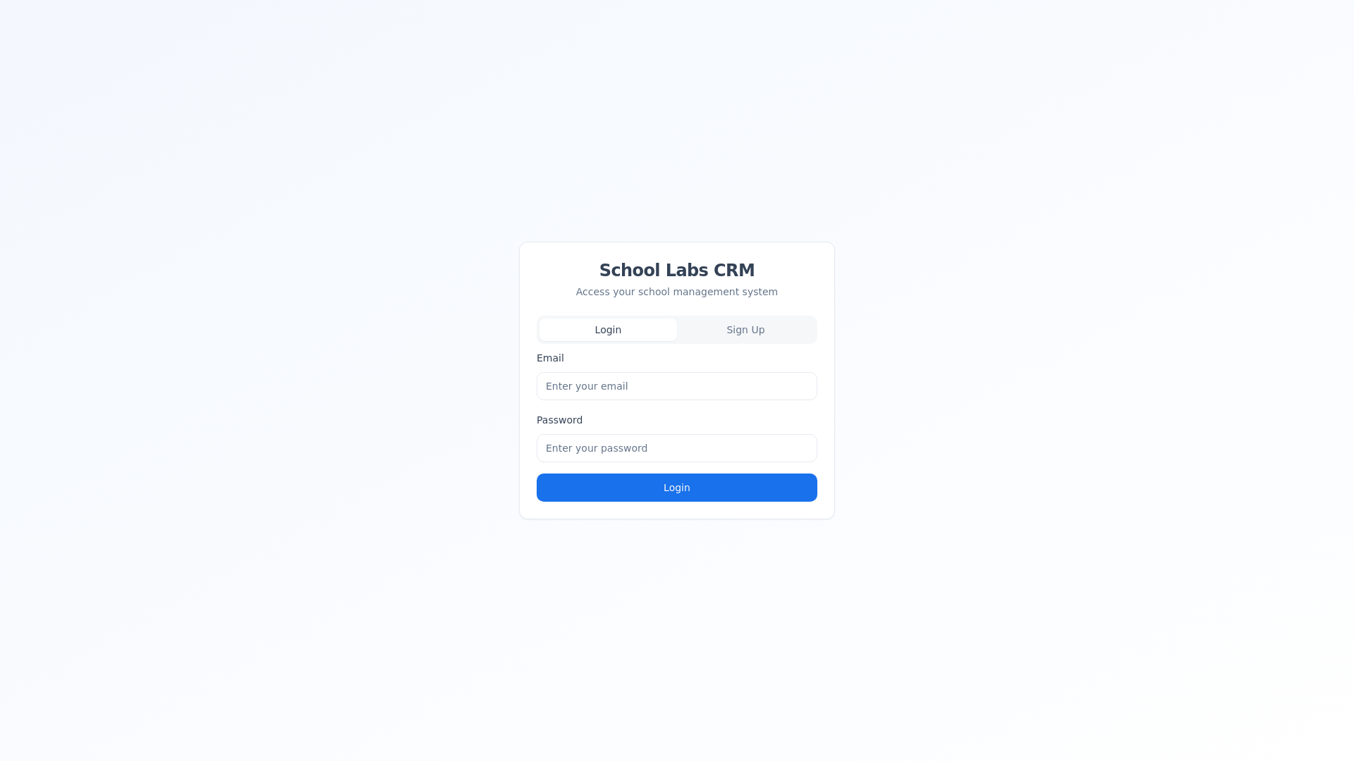 School Labs CRM - Africa Lab Management System