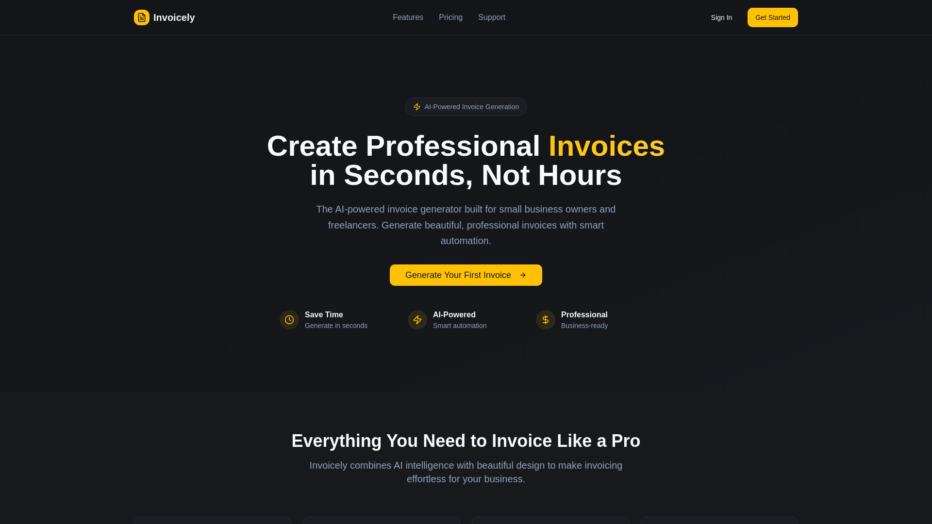 Invoicely - AI-Powered Invoice Generator