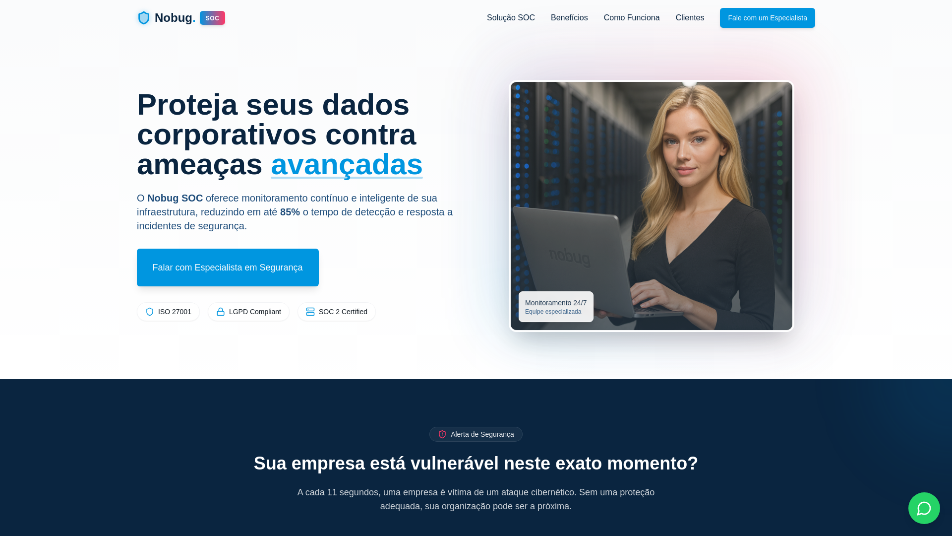Nobug Tecnologia - Serviço de Operações de Segurança (SOC)