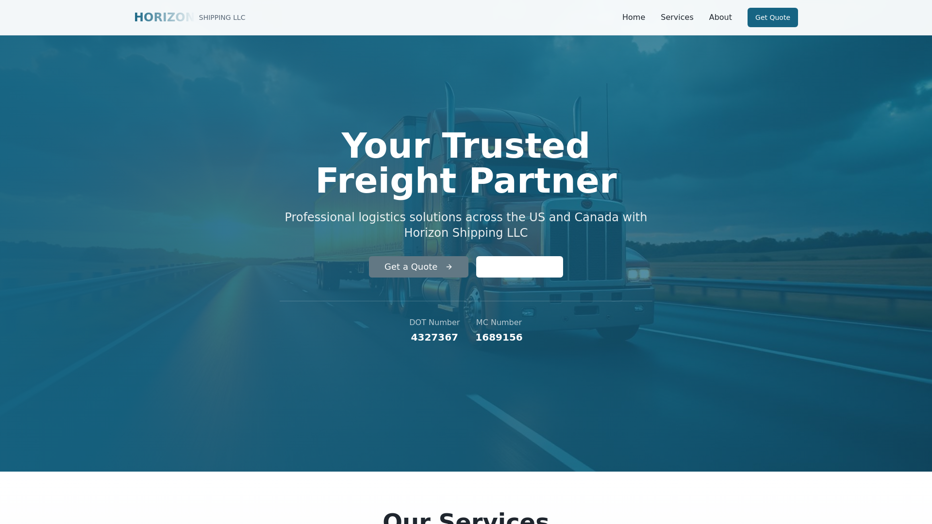 Horizon Shipping LLC | Professional Freight Broker Services