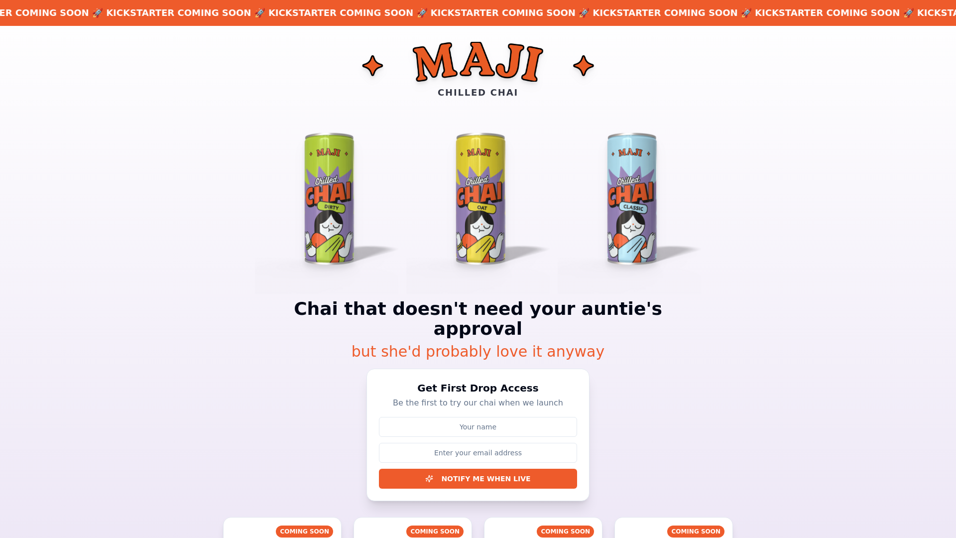 MAJI - Ready-to-drink chai with zero auntie approval