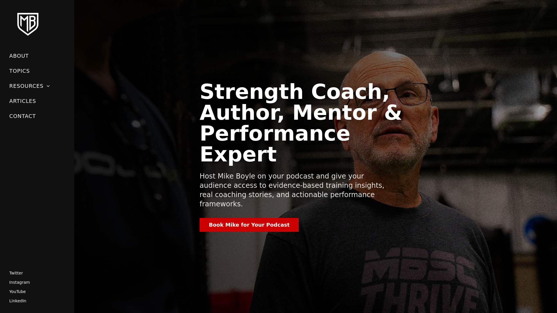Mike Boyle - Strength Coach & Performance Expert
