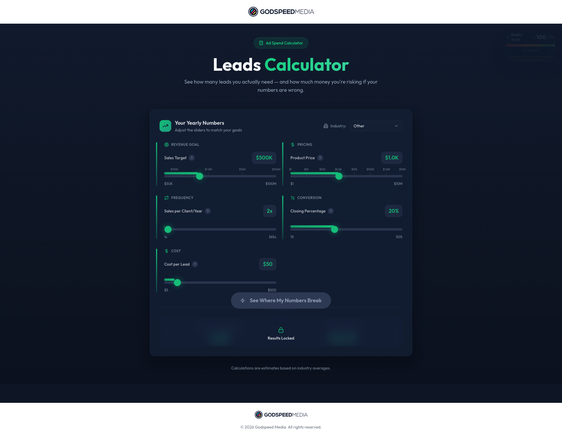 Leads Calculator - Calculate Your Ad Spend