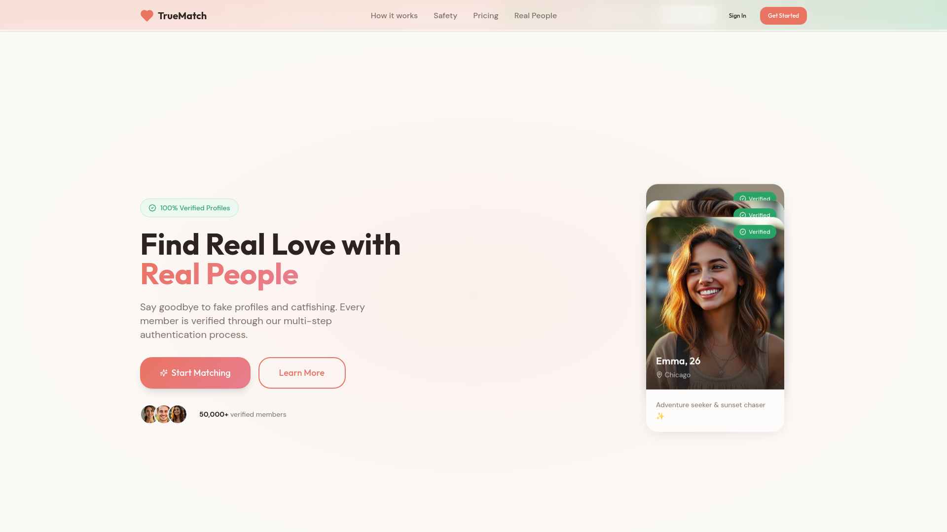 Find Real Love with Verified Profiles | TrueMatch