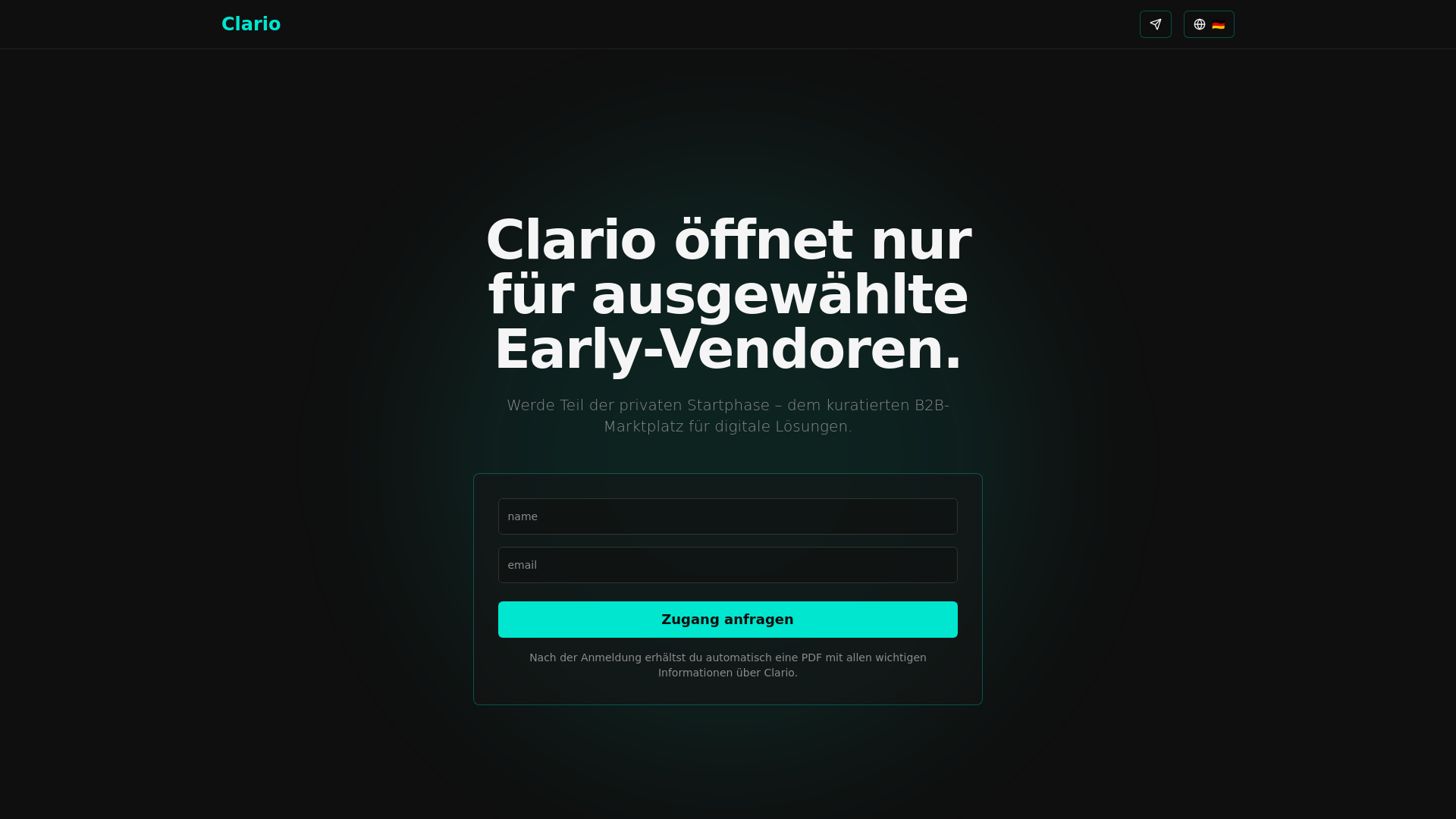 Clario - Der B2B Marketplace Hub