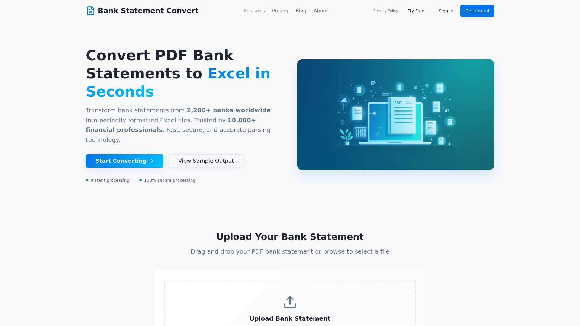 Bank Statement Convert - Convert PDF Bank Statements to Excel | #1 Free ...