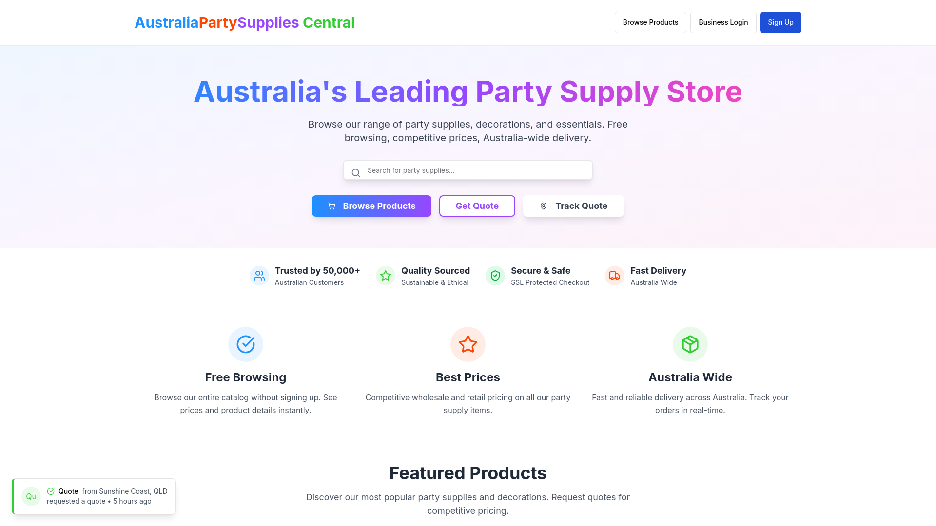 Party Supplies Perth | Fast Delivery